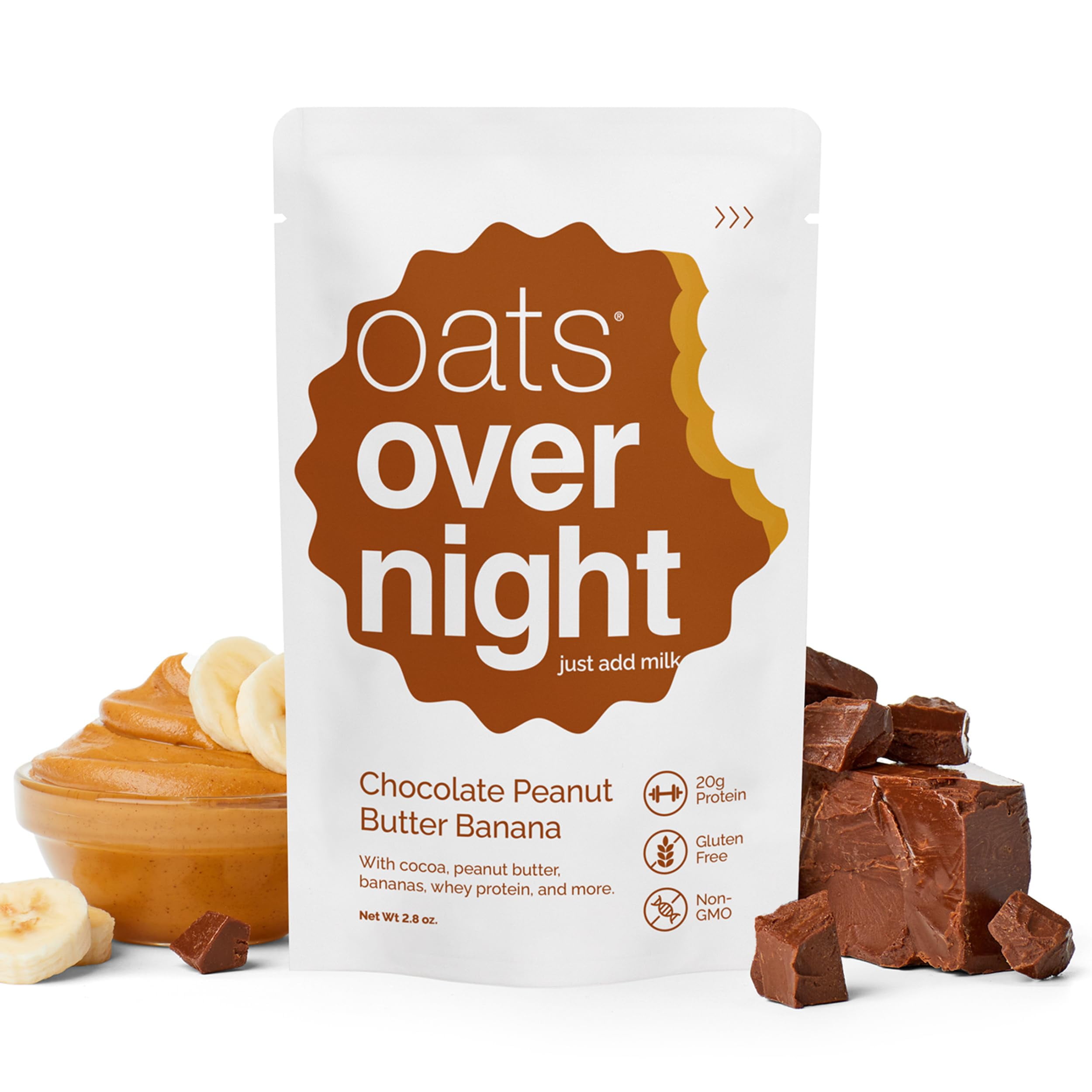 Oats Overnight Chocolate Peanut VTF5 Butter Banana - Overnight Oats ...