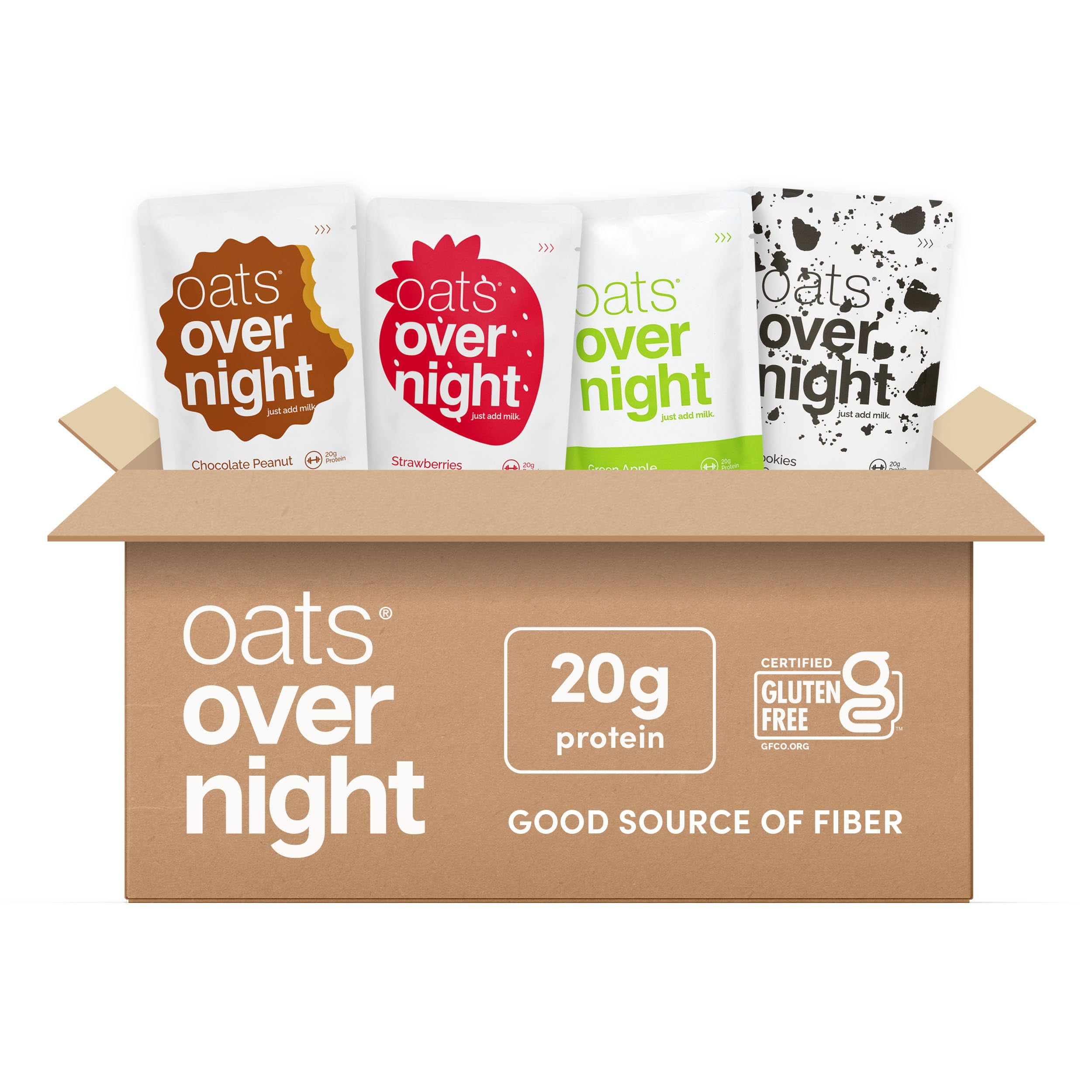 Oats Overnight Classic Variety BDF32 Pack - Protein, Fiber Breakfast ...