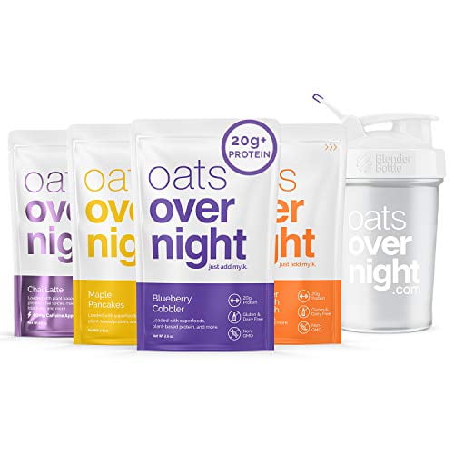 Oats Overnight Vegan Variety Pack - High Protein, High Fiber Breakfast ...