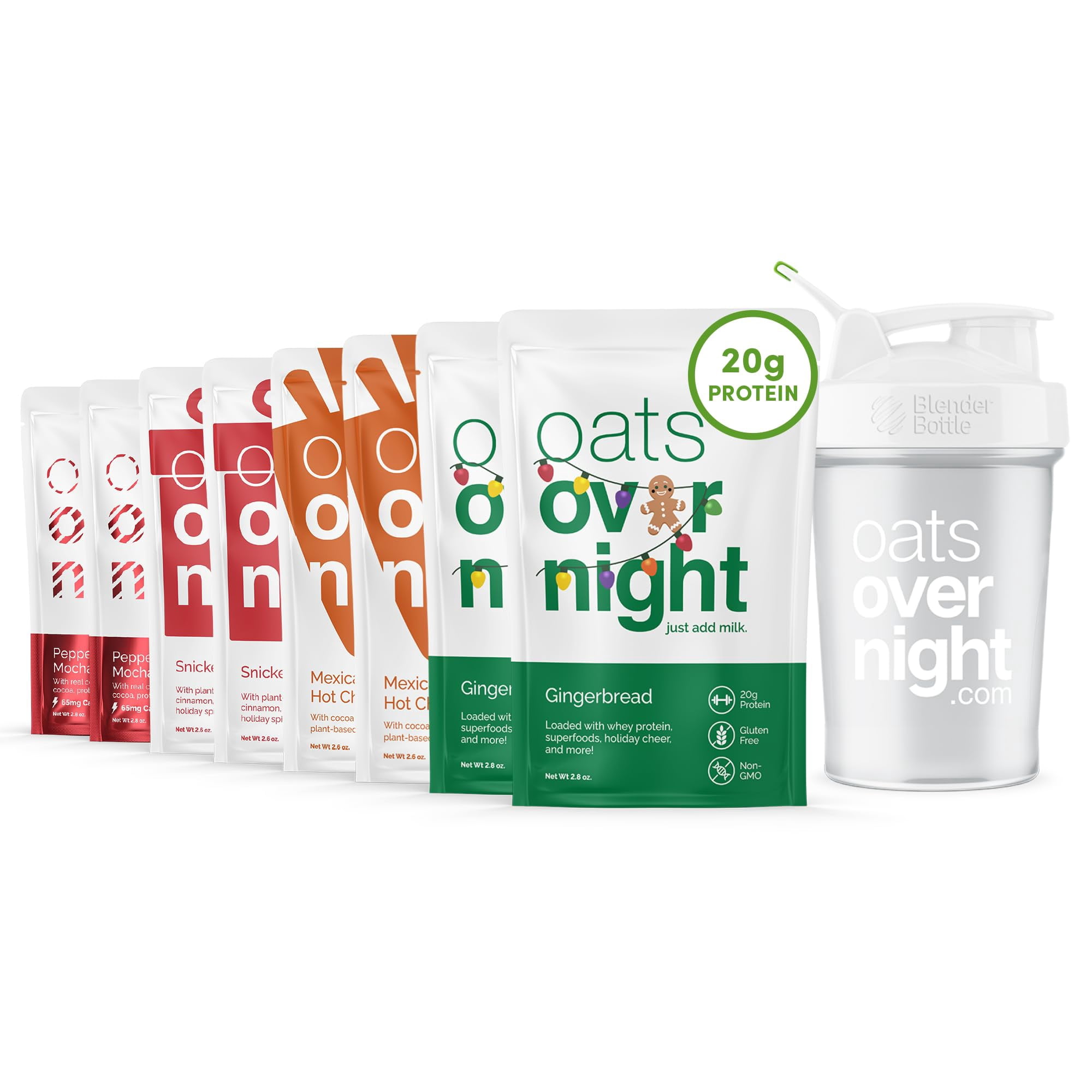 Oats Overnight - Holiday YPF5 Variety Pack 20g Protein, 5g Fiber ...