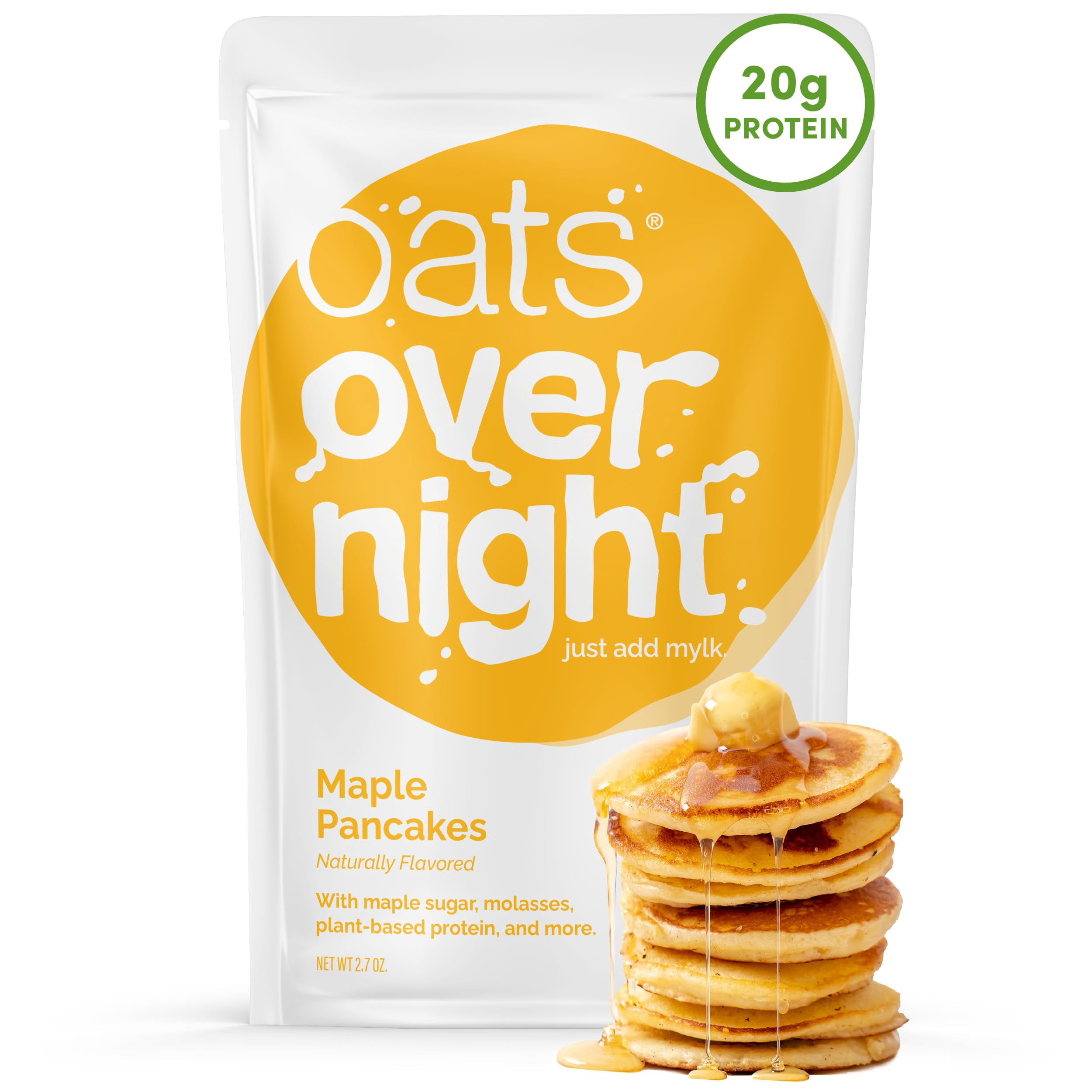 Oats Overnight - Maple OKA4 Pancakes - Vegan, 20g Protein, High Fiber ...