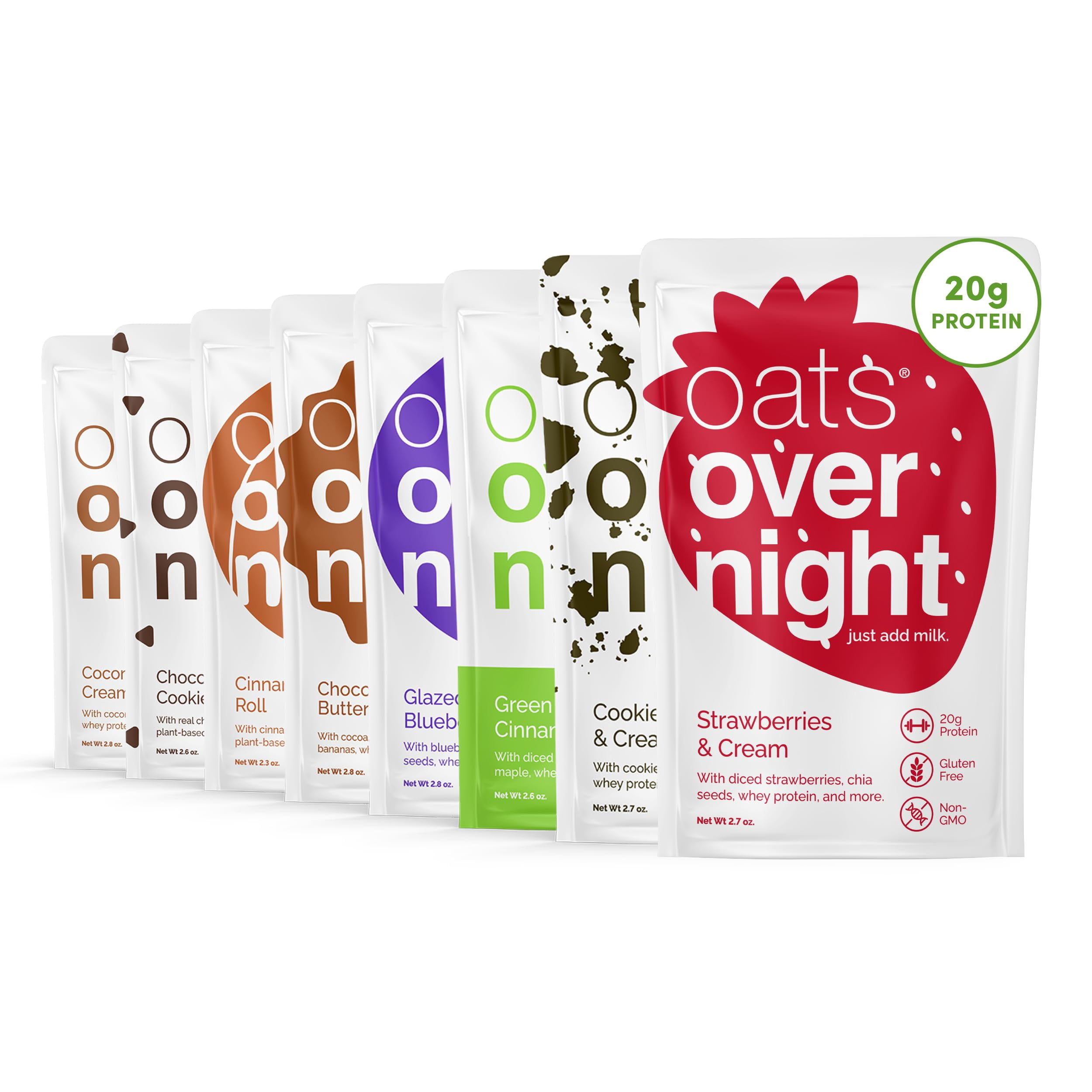 Oats Overnight Party Variety AIF9 Pack - Protein, Fiber Breakfast ...