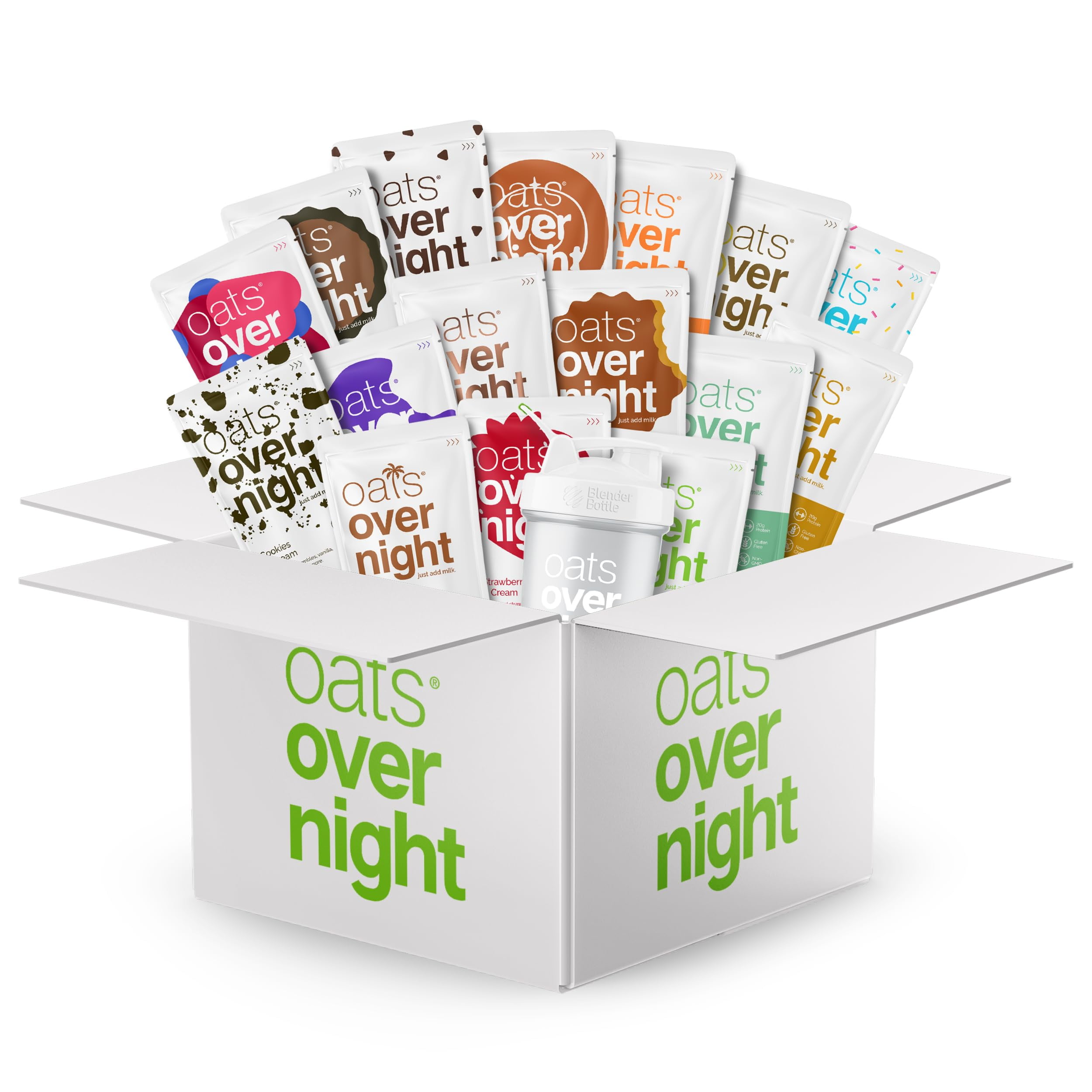 Oats Overnight Ultimate Variety Pack - MVS1 High Protein, 5g Protein ...