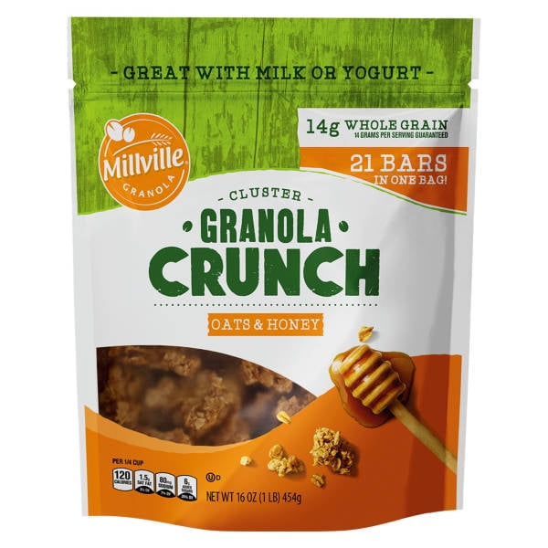 Millville Oats and Honey Granola Crunch, 16 oz - Pack of 2 - Walmart.com