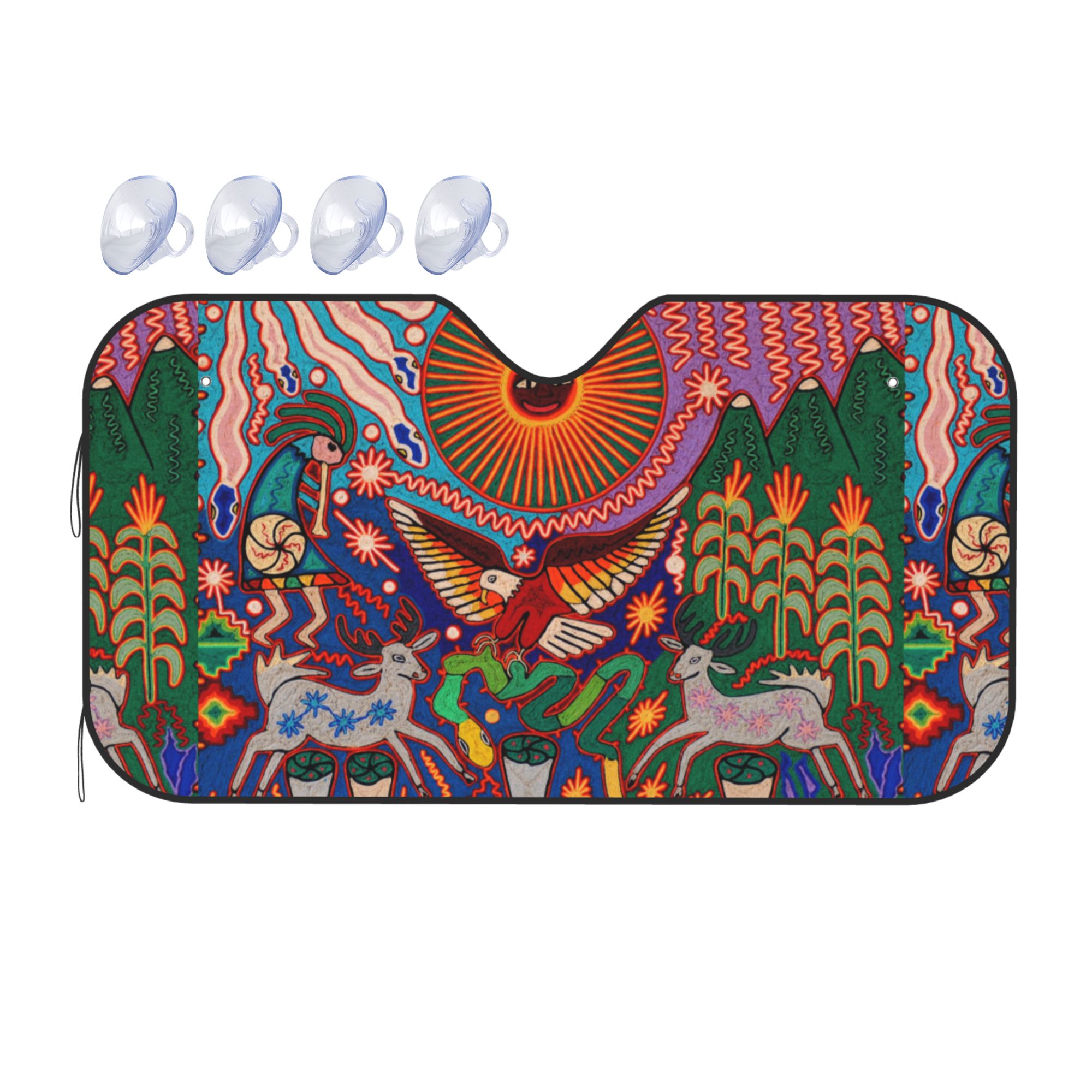 Oaxaca Mexico Mexican Maya Tribal Art Printed 1-Piece Car Front Window ...