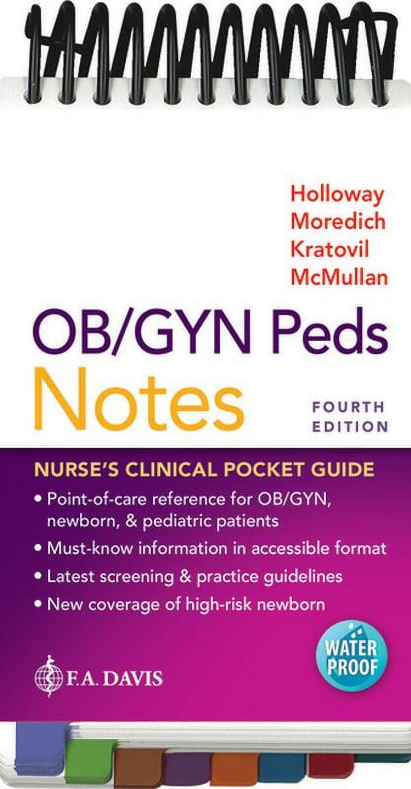 Ob/GYN Peds Notes: Nurse's Clinical Pocket Guide, (Spiral-Bound ...