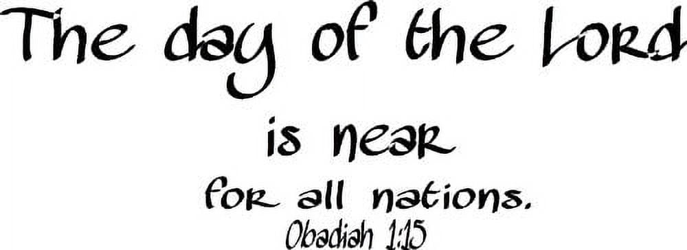 Obadiah 1:15, Bible Verse Vinyl Wall Decal by Scripture Wall Art, 11 ...