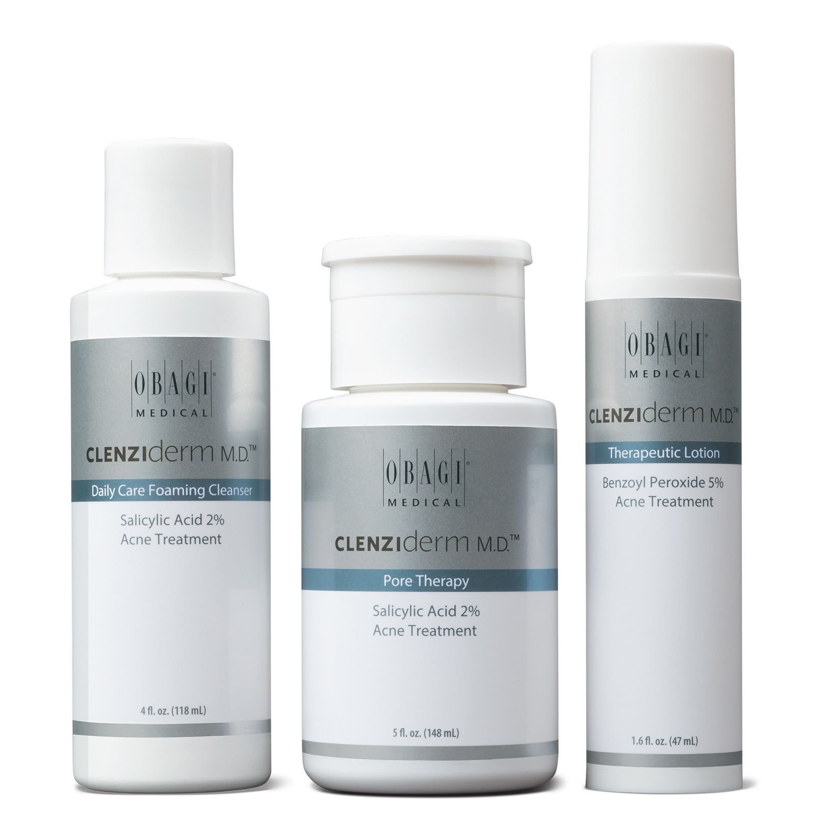 Obagi CLENZIderm M.D. Acne Therapeutic 3 Piece System - Walmart.com