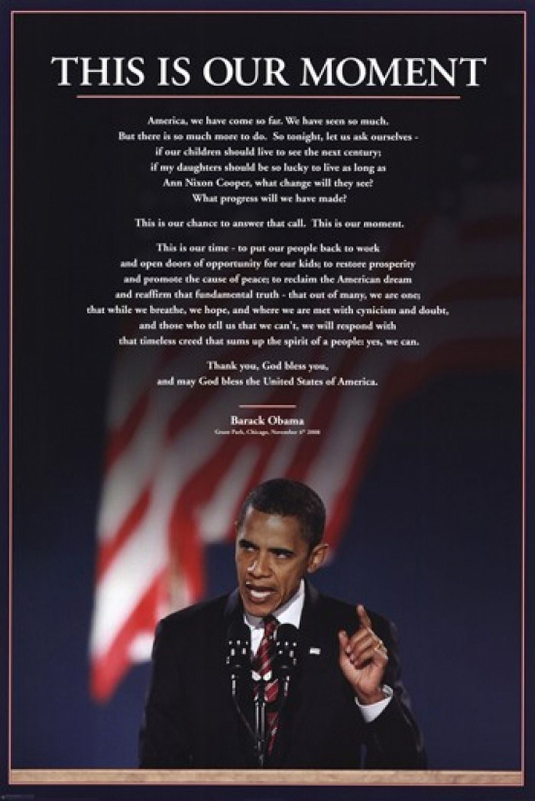 Obama - Moment Poster (24 x 36) - Walmart Business Supplies