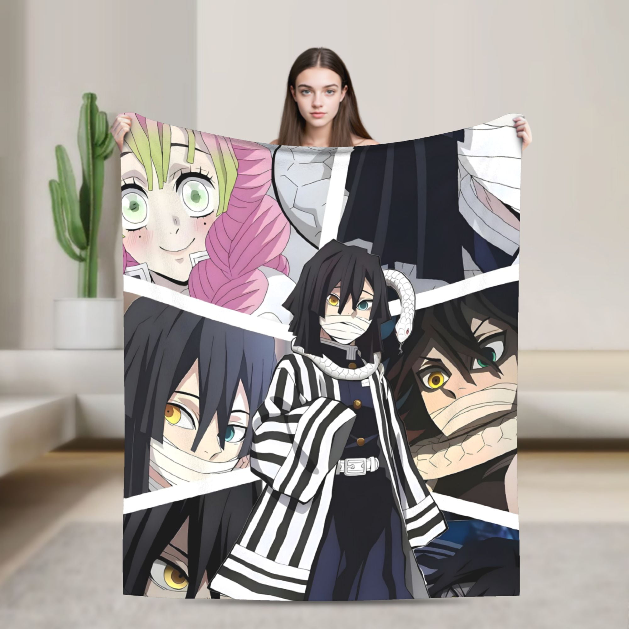 Obanai Iguro Blanket - Mysterious Snake Hashira Design, Plush Fuzzy ...