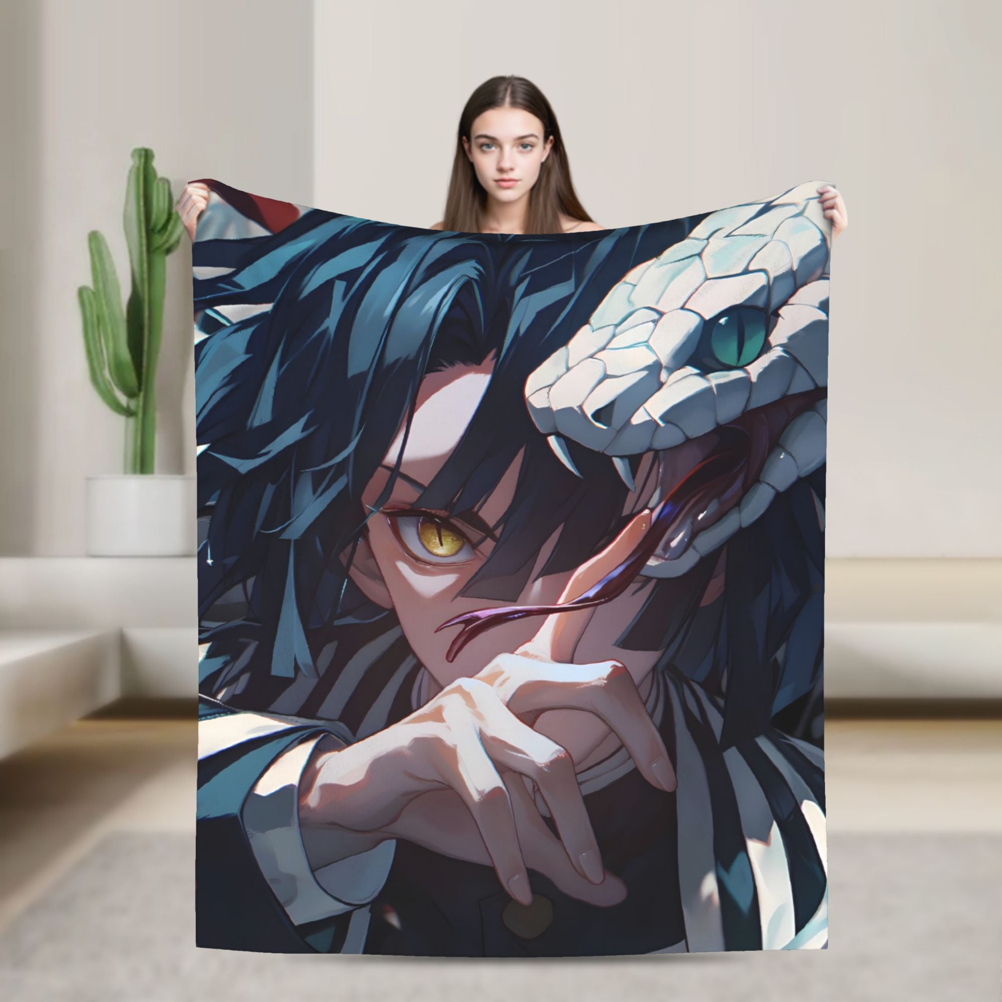 Obanai Iguro Blanket - Mysterious Snake Hashira Design, Plush Fuzzy ...