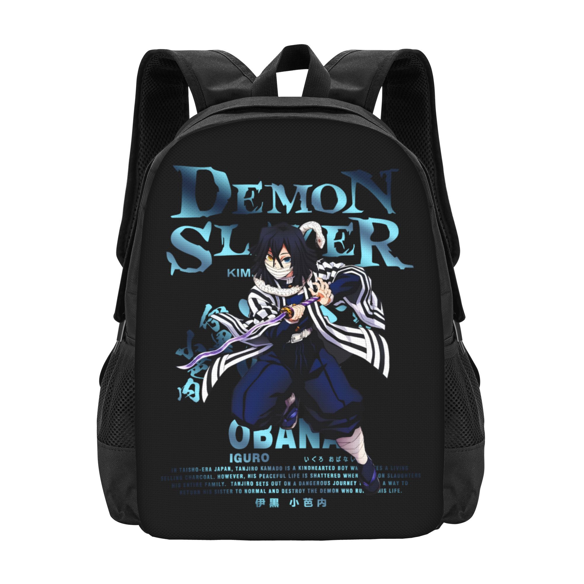 Obanai Iguro Demon Slayer Backpacks for Men Women Book Bag Travel ...