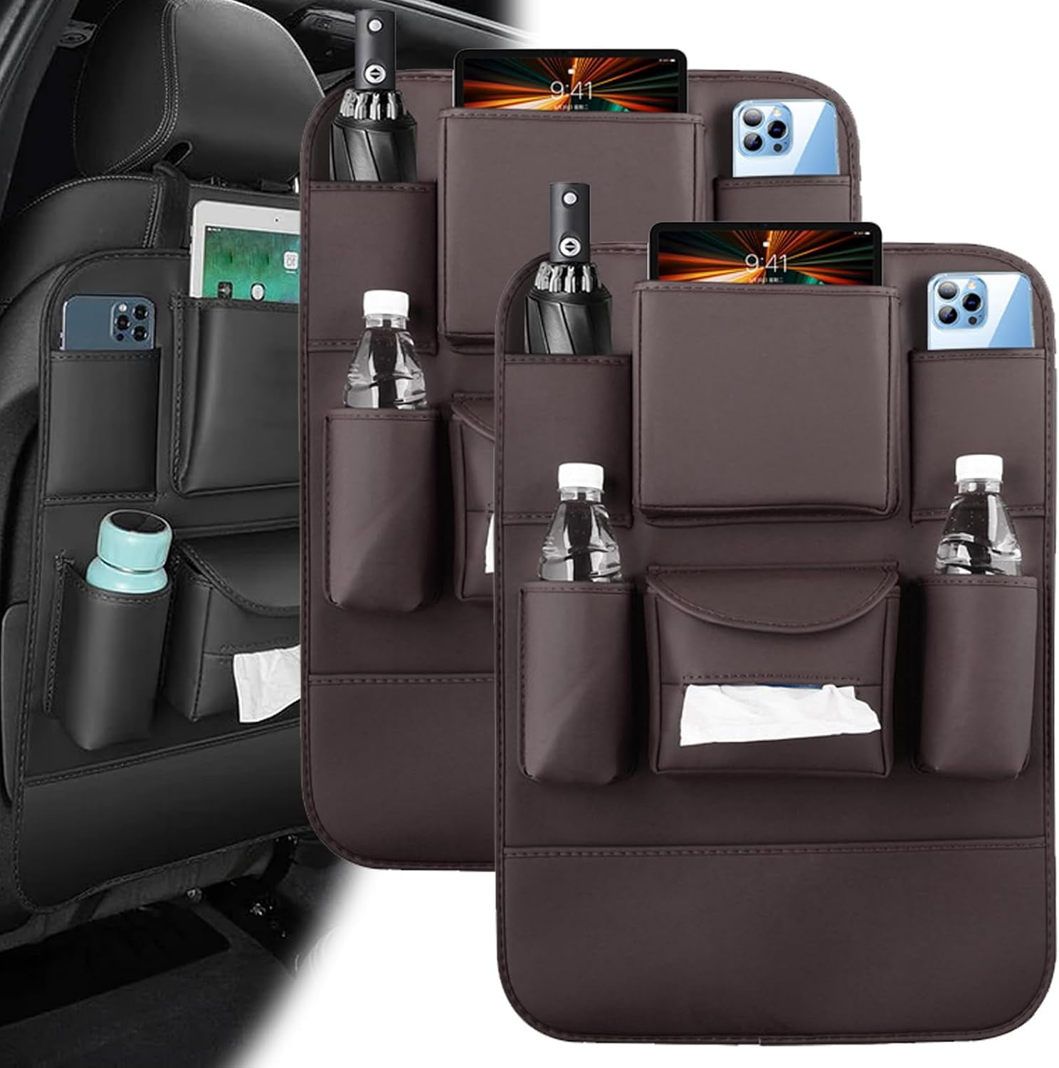 Obbarde Car Seat Back Organizer, Obbarde Back Rear Seat Organizer 2 ...