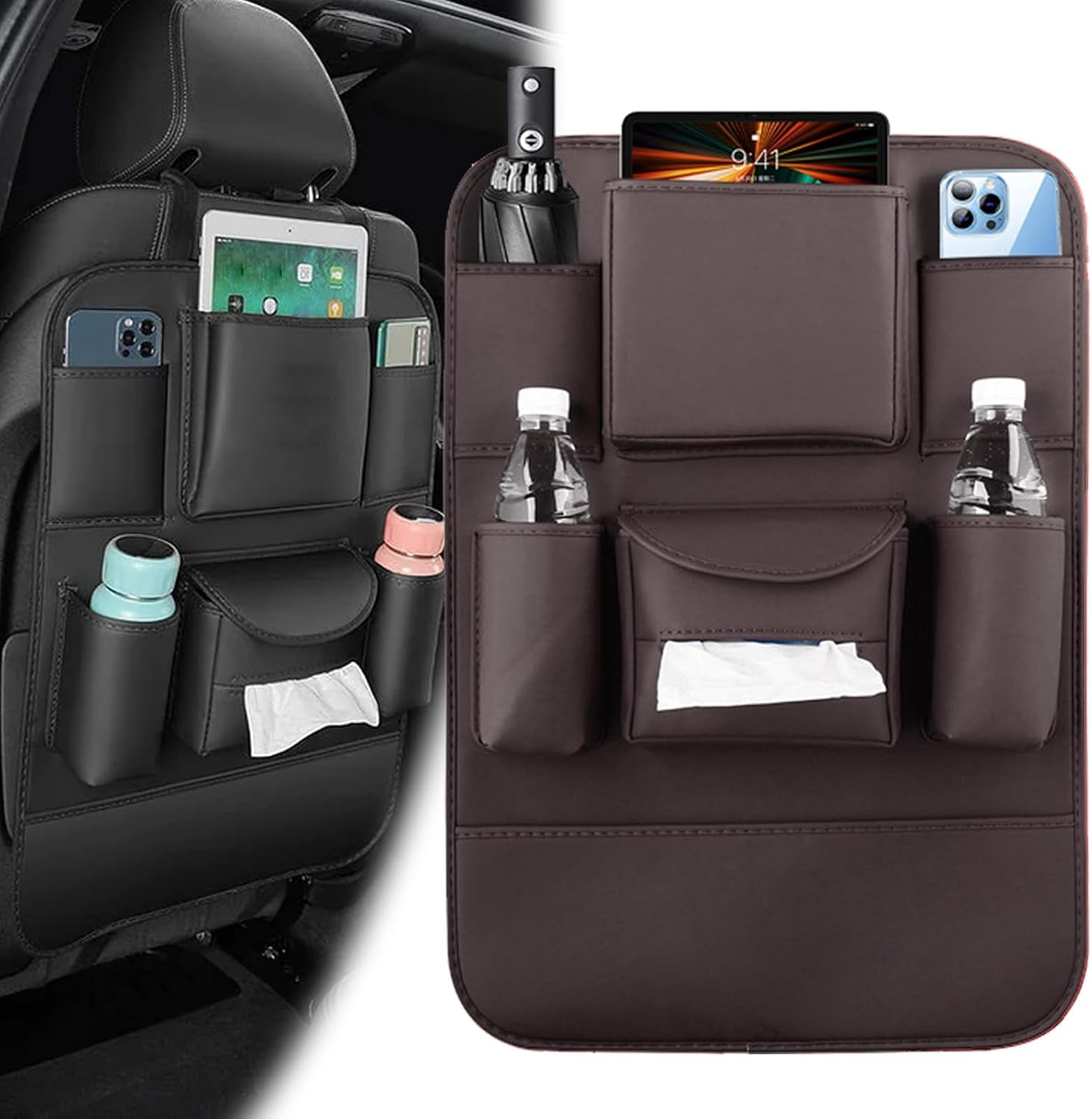 Obbarde Car Seat Back Organizer, Obbarde Back Rear Seat Organizer 2 ...