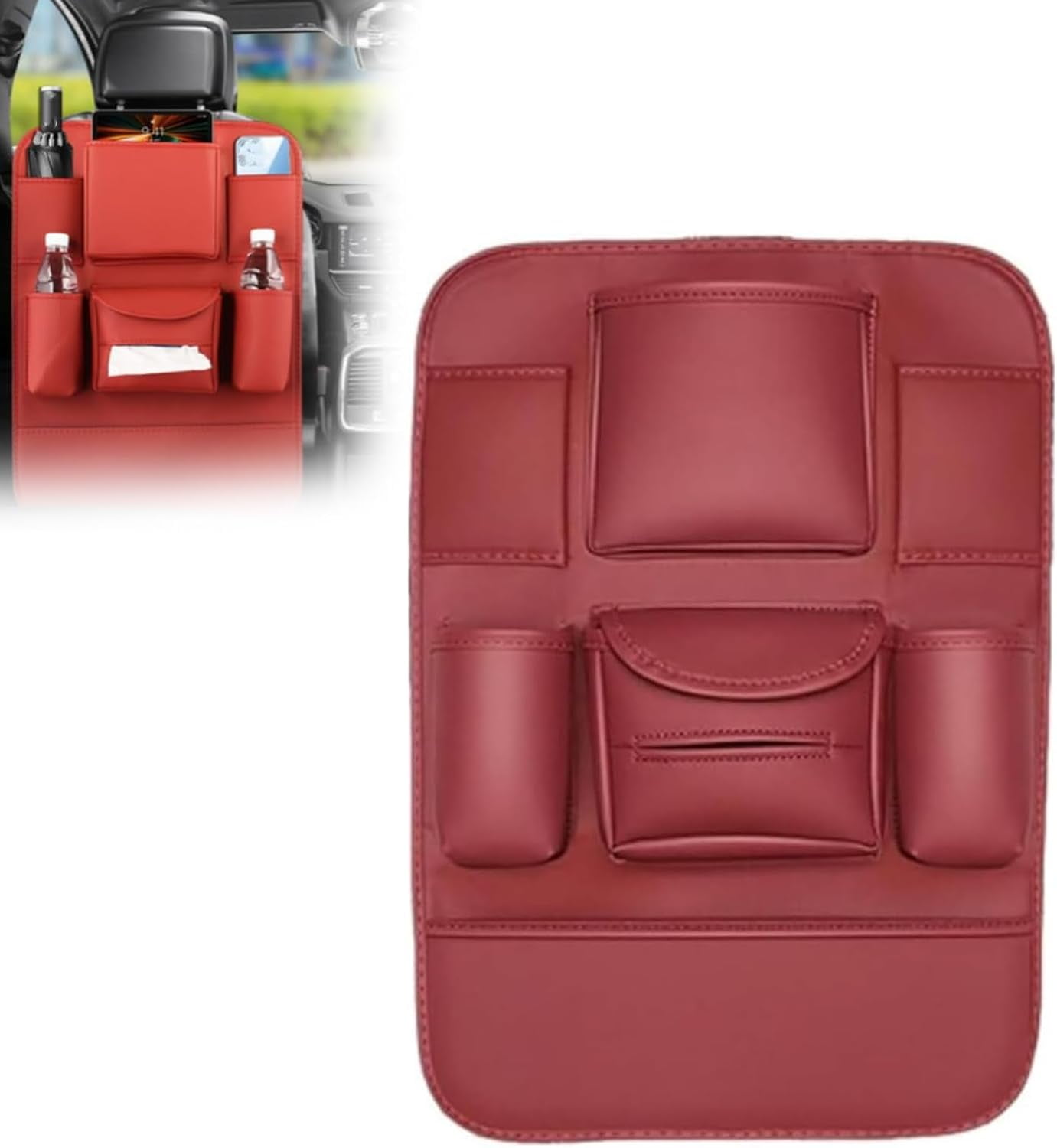 Obbarde Car Seat Back Organizer, Universal Back Seat Car Organizer with ...