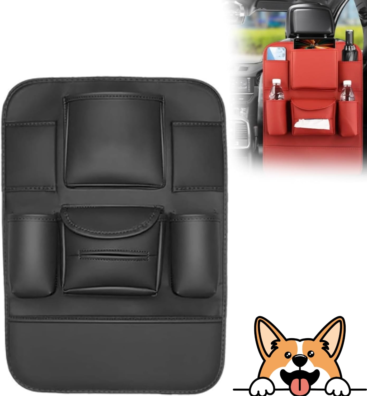 Obbarde Car Seat Back Organizer,Universal Back Seat Car Organizer with ...