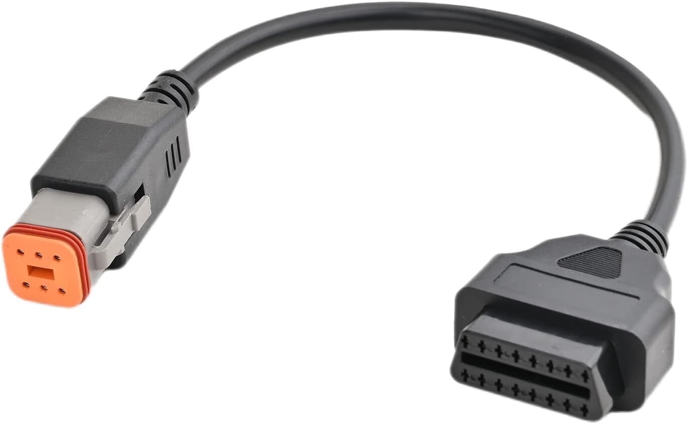 Obd2 Diagnostic Cable for Harley 6 pin Motorcycle OBD Scanner Adapter ...