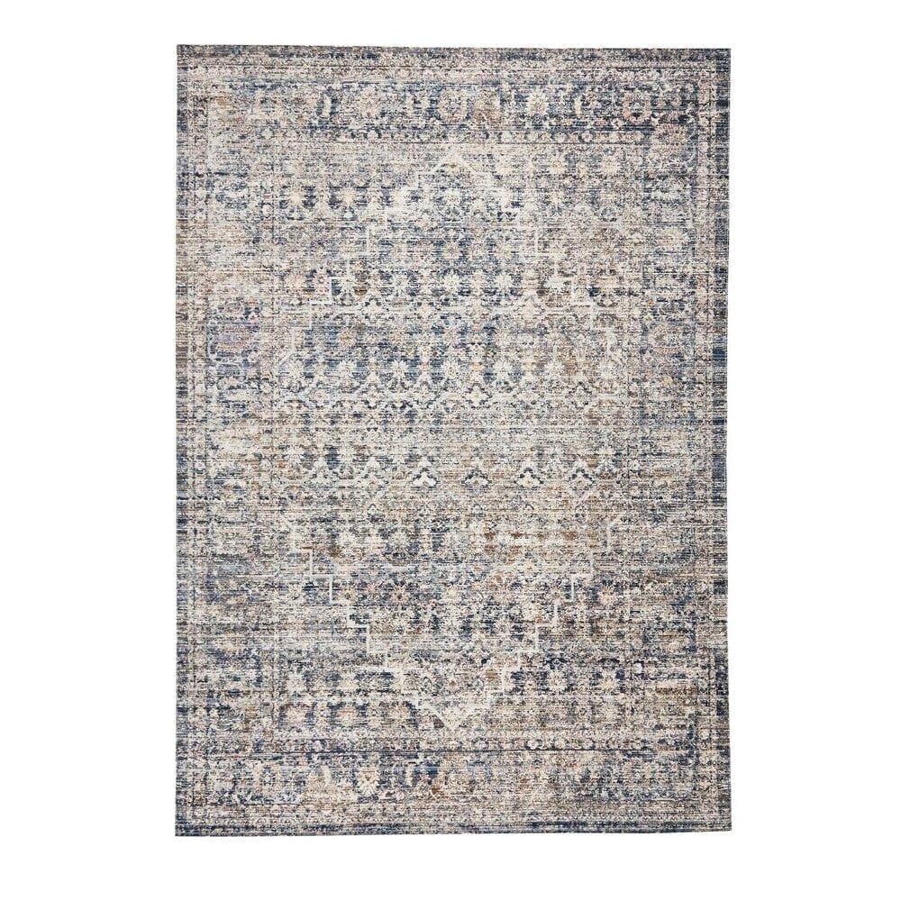 Obeetee Ava Navy Indoor Area Rug for Living Room Bedroom, 5'x7'6 ...