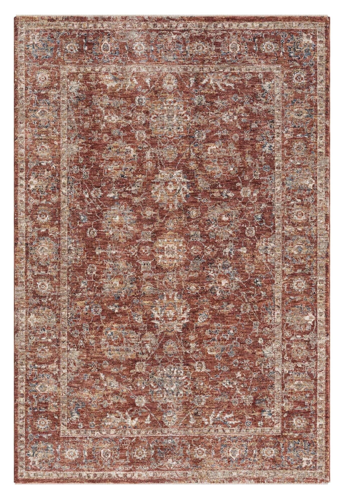 Obeetee Hampton Rust Indoor Area Rug for Living Room Bedroom, 8'10"x12 ...
