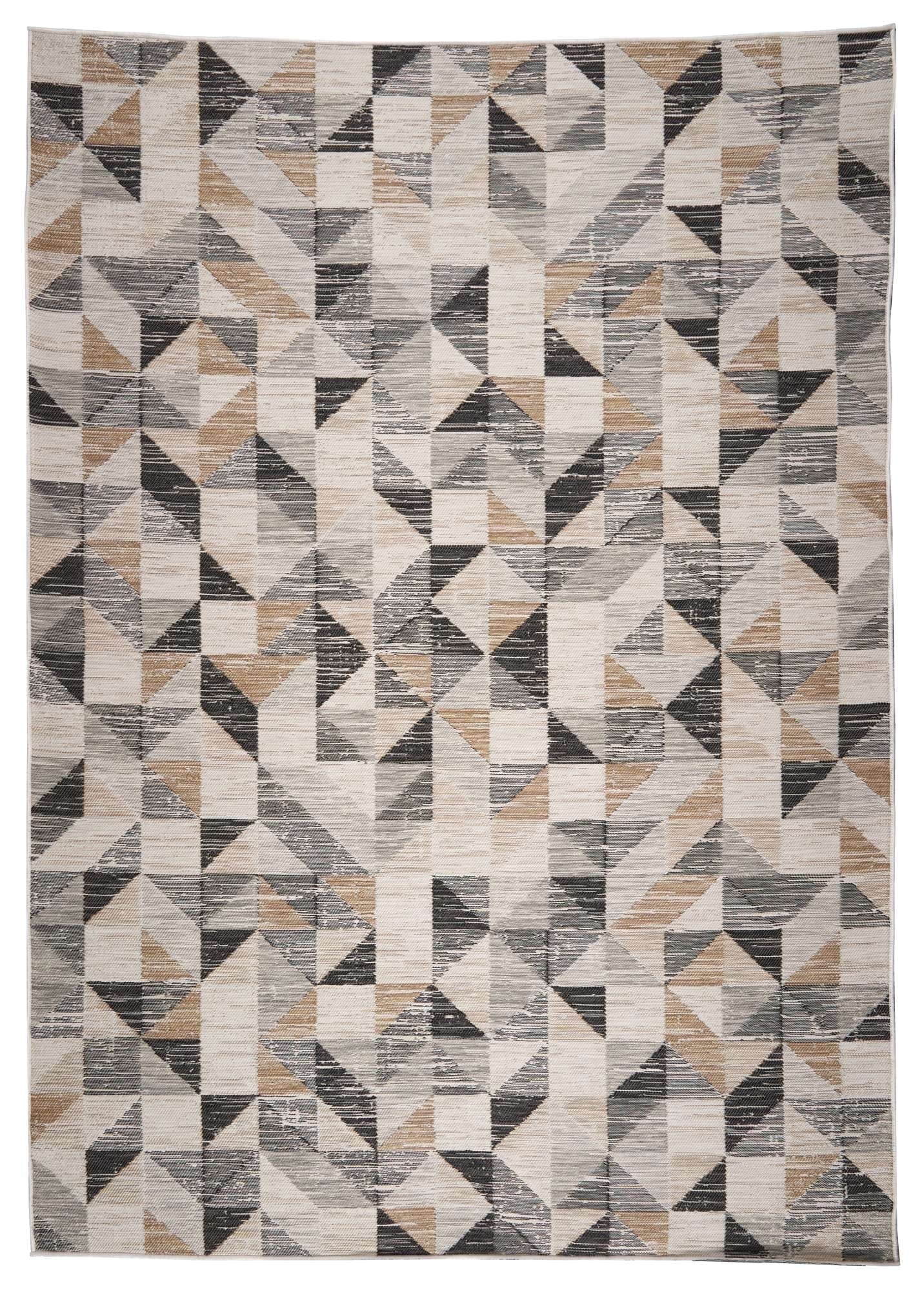 Obeetee Plaza Neutral Indoor/Outdoor Area Rug for Patio Pool Living ...