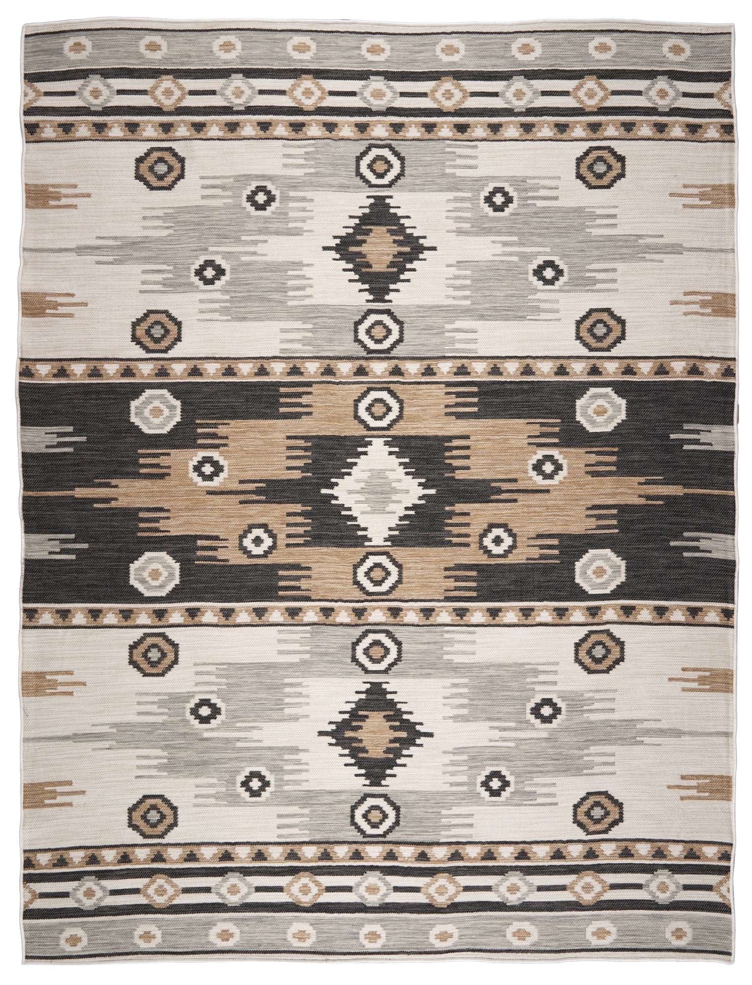 Obeetee Plaza Neutral Indoor/Outdoor Area Rug for Patio Pool Living ...