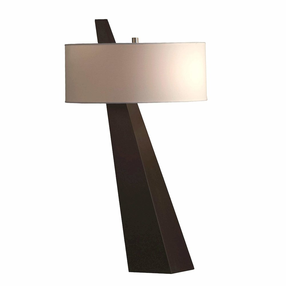 Obelisk Table Lamp - Chestnut Wood Linen Shade On/Off Switch - Walmart.com