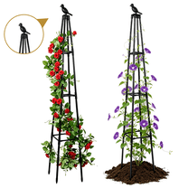 ABORON 3 Pack Garden Trellis for Climbing Plants, 17.7" x 47.2" Metal ...