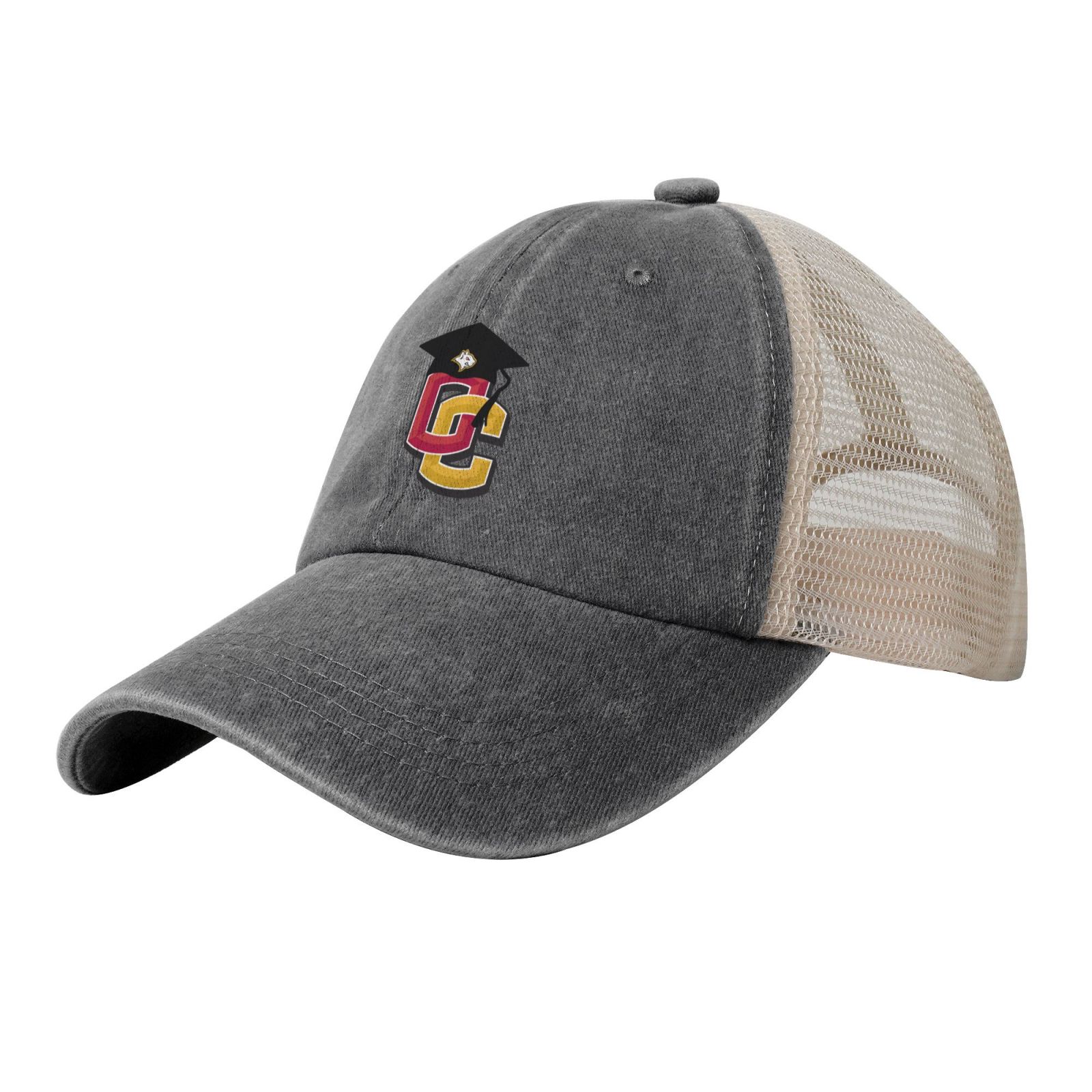 Oberlin College Logo Cowboy Vintage Mesh Baseball Cap - Trucker Hat ...