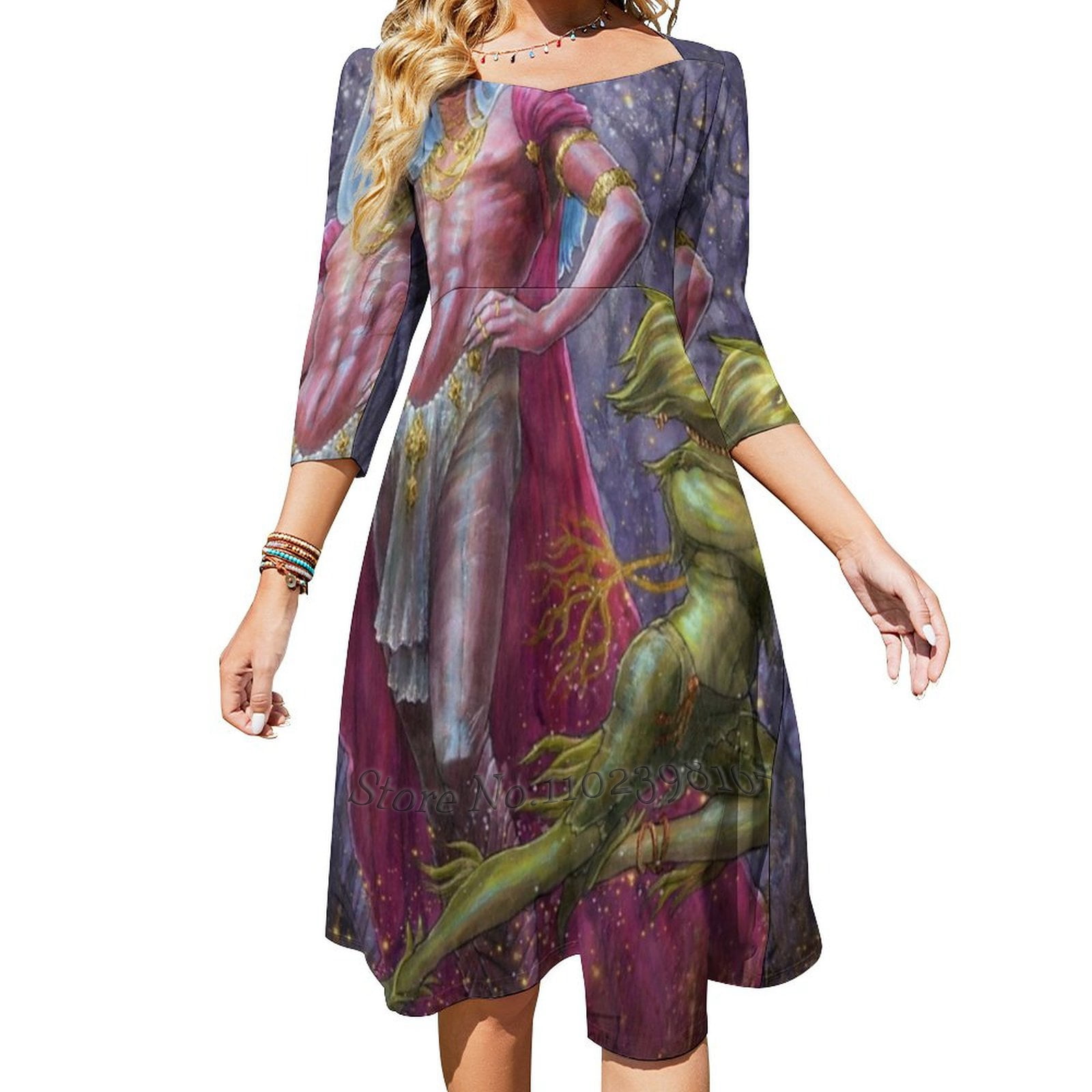 Oberon And Puck Evening Party Dresses Midi Sexy Dress Female Sweet One ...