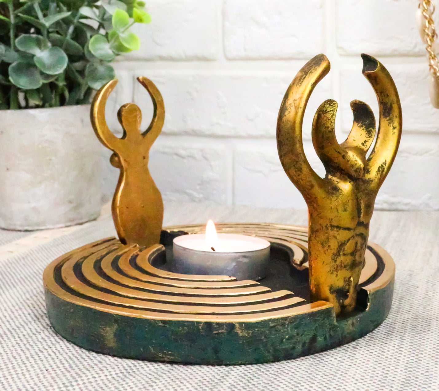 Oberon Zell Dearinth Earth Goddess And Sky God Mini Altar Votive Candle ...