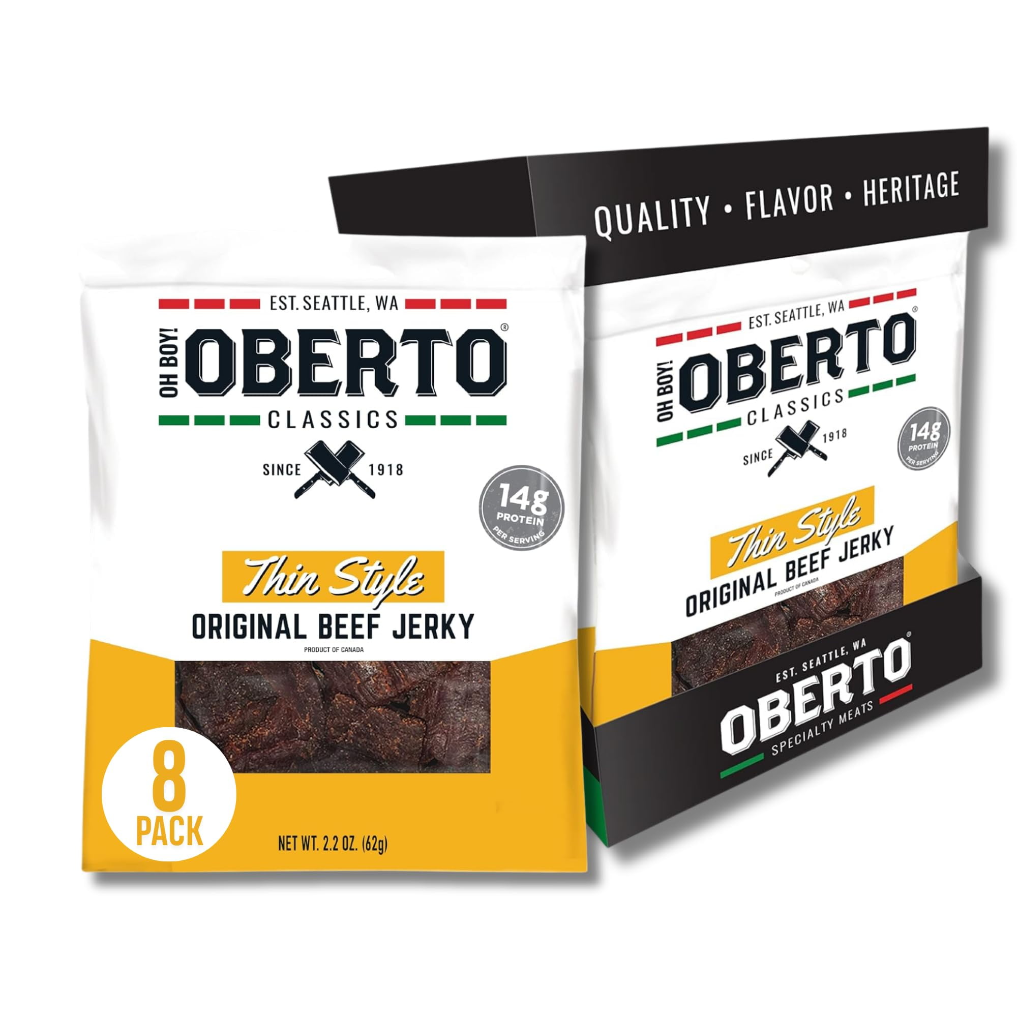 Oberto Classics Thin Style Beef MDA05 Jerky, Original Flavor ...