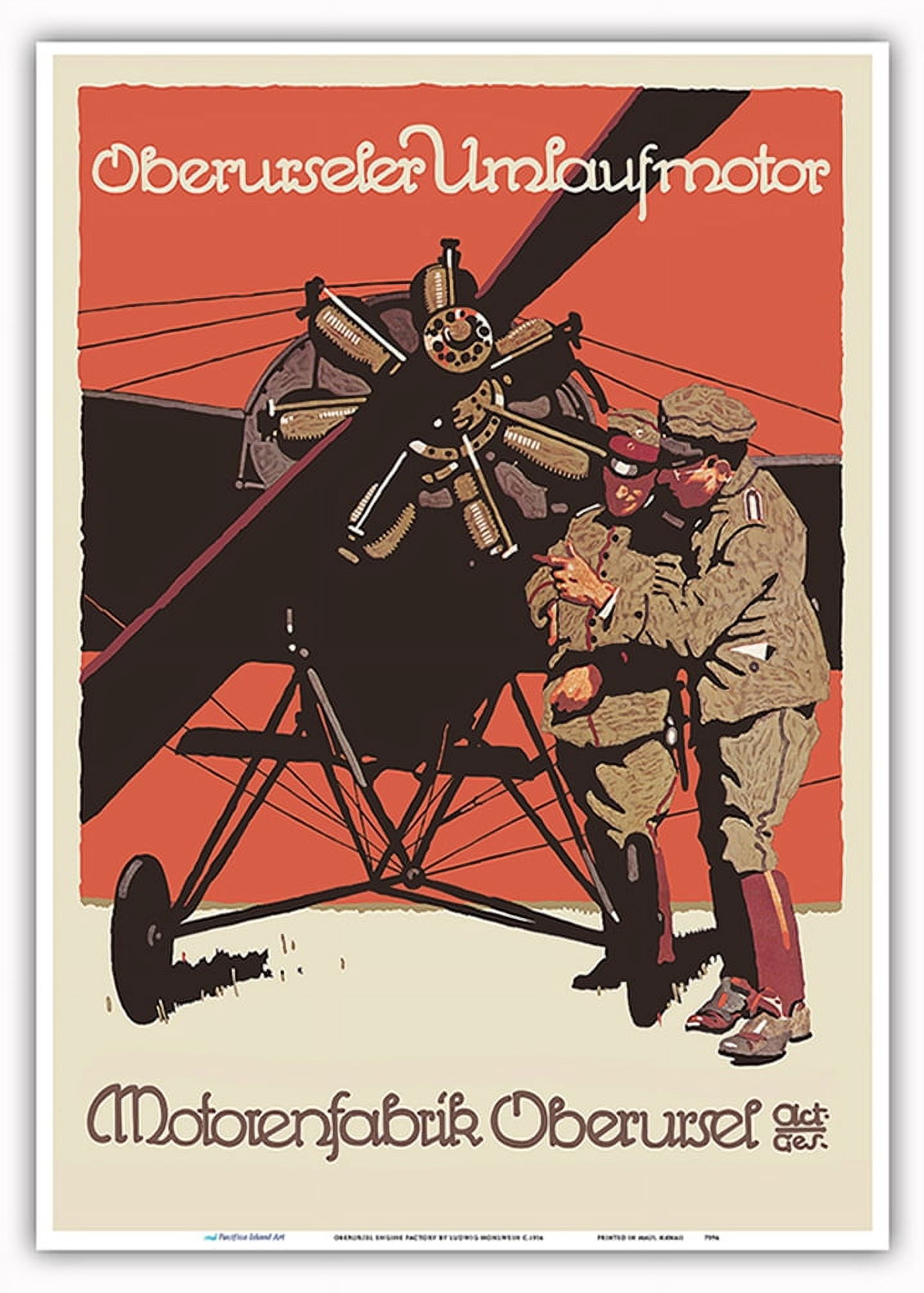 Oberursel - German Aircraft Motor - Oberursel Engine Factory - Vintage ...