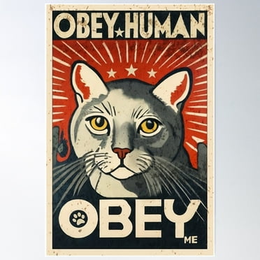 DOPAPRINT Polite Cat Poster Wall Art, Modern Wall Decor For Living Room ...