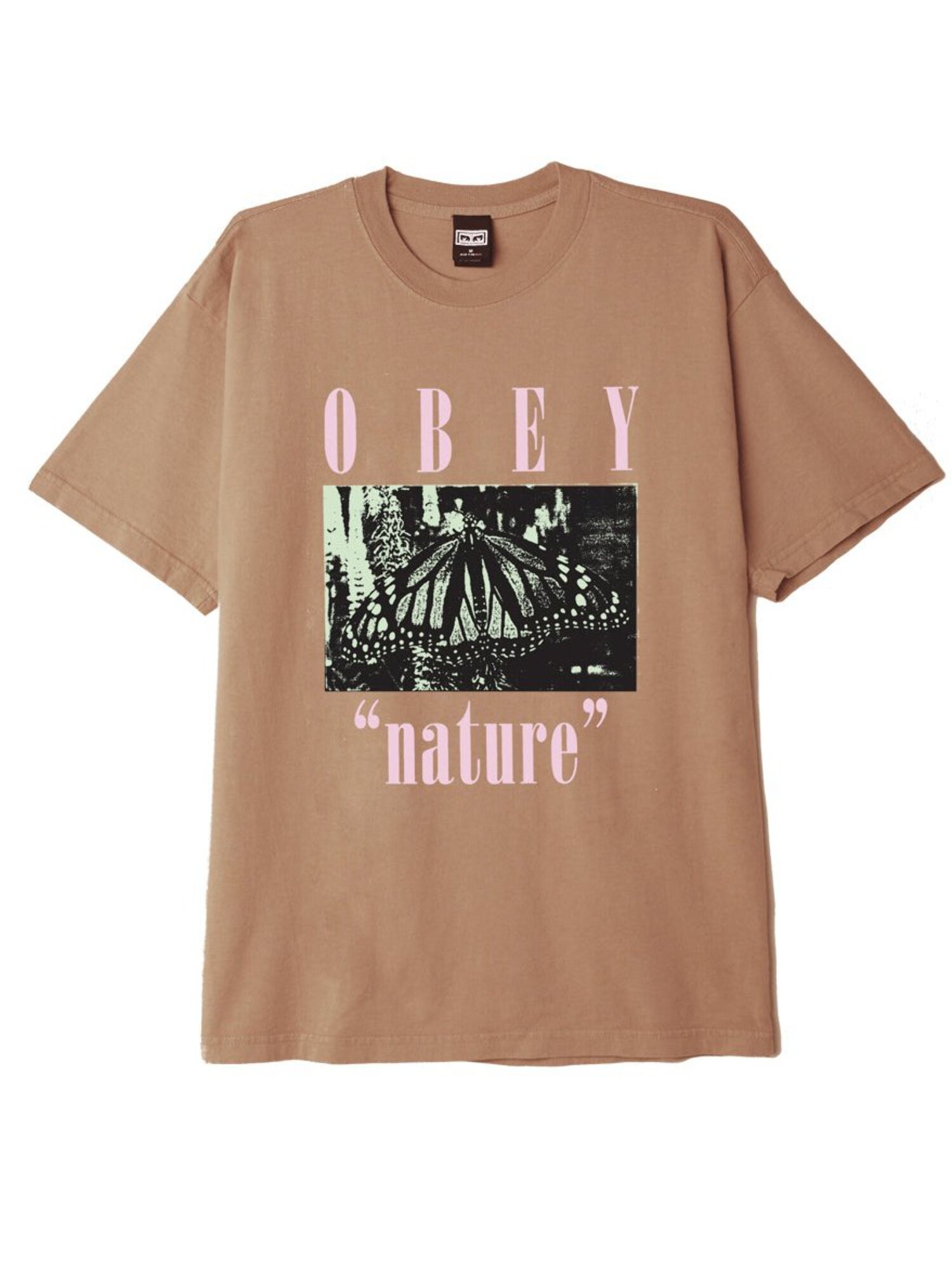 Obey Mens Obey Nature Heavyweight T-Shirt Pigment Rabbit Paw 163633075 ...