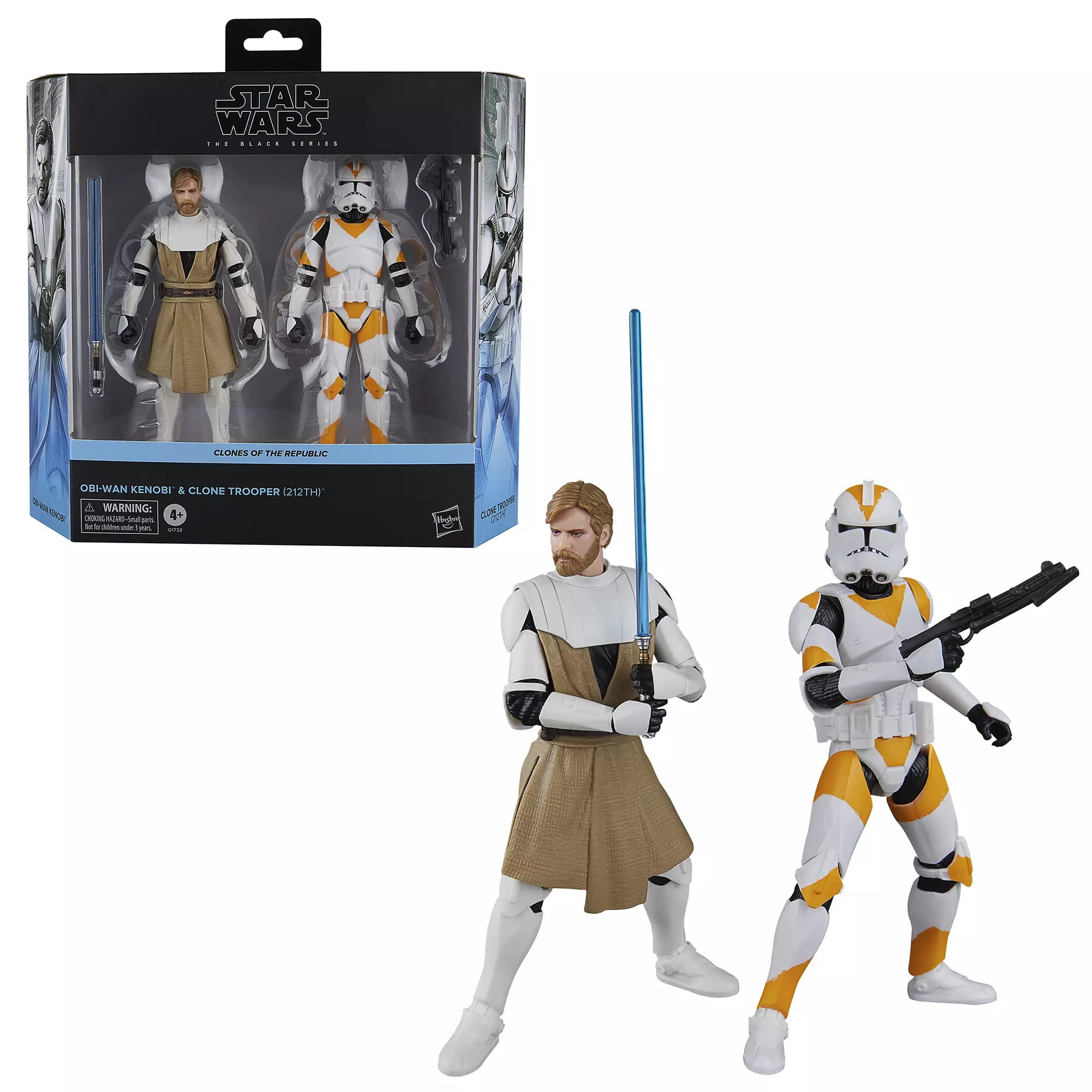 Obi-Wan Kenobi & Clone Trooper (212th) Action Figure Set – Star Wars ...
