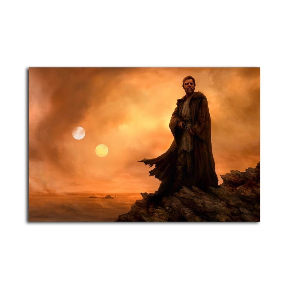 Obi-Wan Poster Kenobi Canvas Wall Art Star Posters Wars 2Mural ...