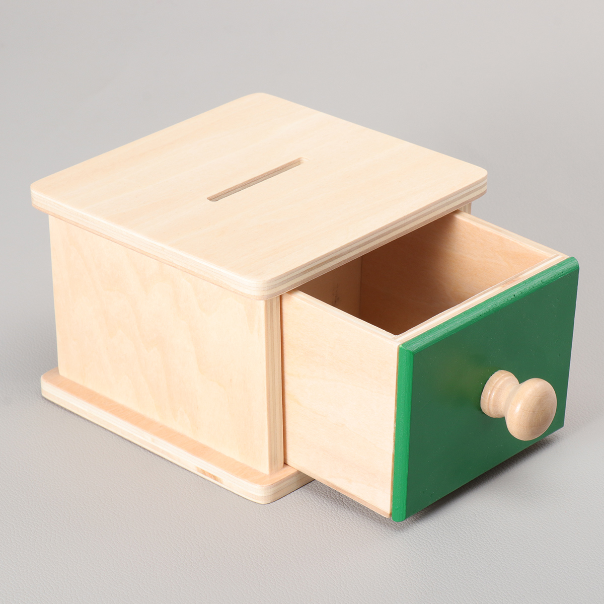 Object Permanence Box with Drawer Shape Sorting Toys Drop Toys Material ...
