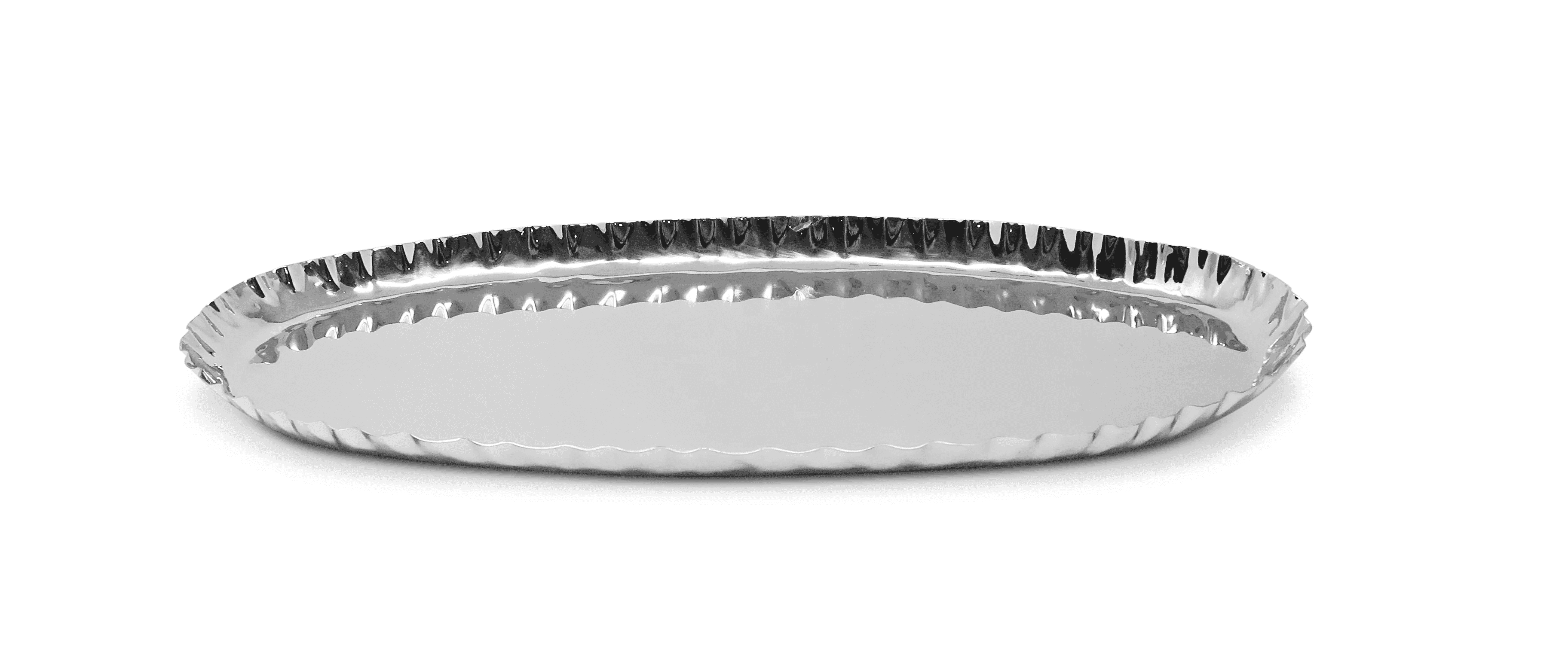 Vivience Fol Crushed Oblong Serving Tray Platter Stainless Steel ...