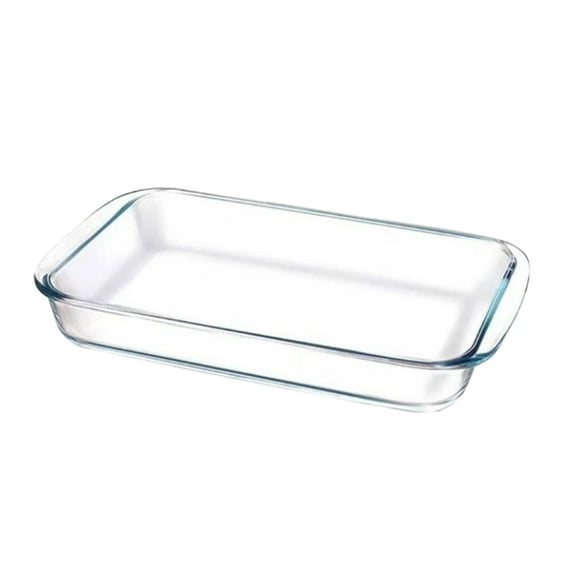 Oblong Glass Baking Dish 24 Liter Oven Safe Pan For Lasagna Cakes ...