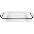 Oblong Glass Cake Pan, 9x13 Inch Oven-to-Table Dish, Microwave ...