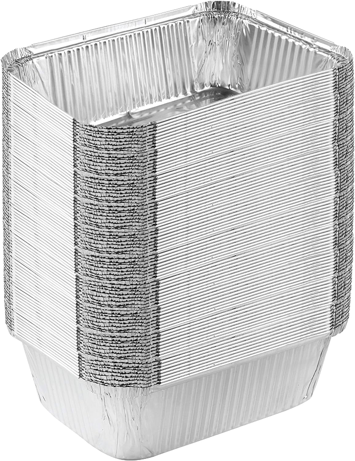 PLASTICPRO Aluminum Foil Baking Pans 7" x 10'"x 3" Oblong Tin Foil Cake ...