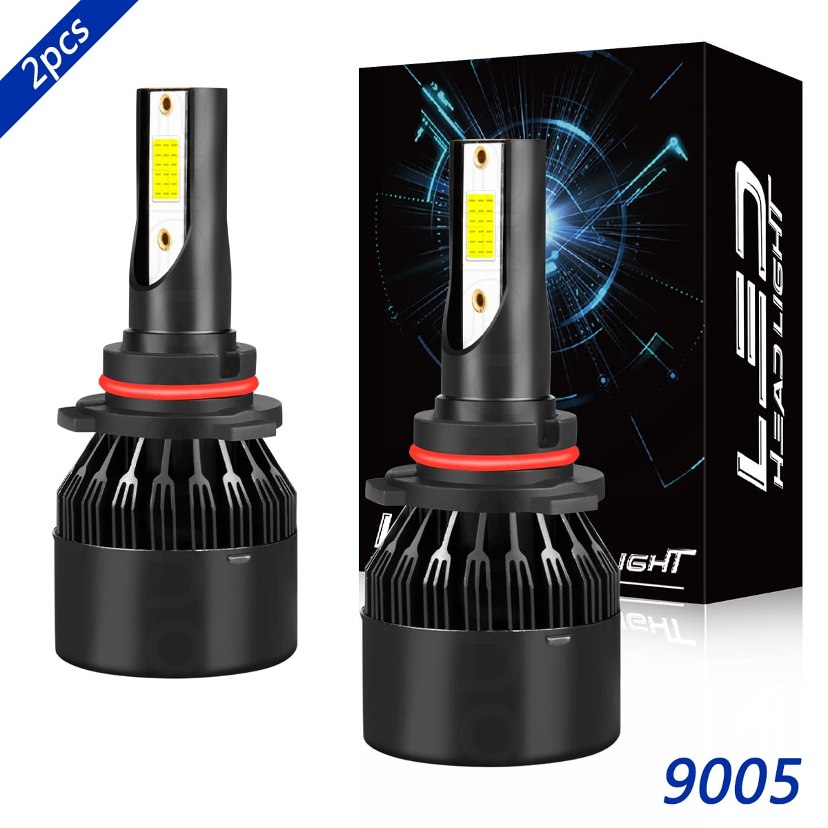 Obndvu 9005 LED Headlight Bulb High/Low Beam Headlamp Conversion Kit ...