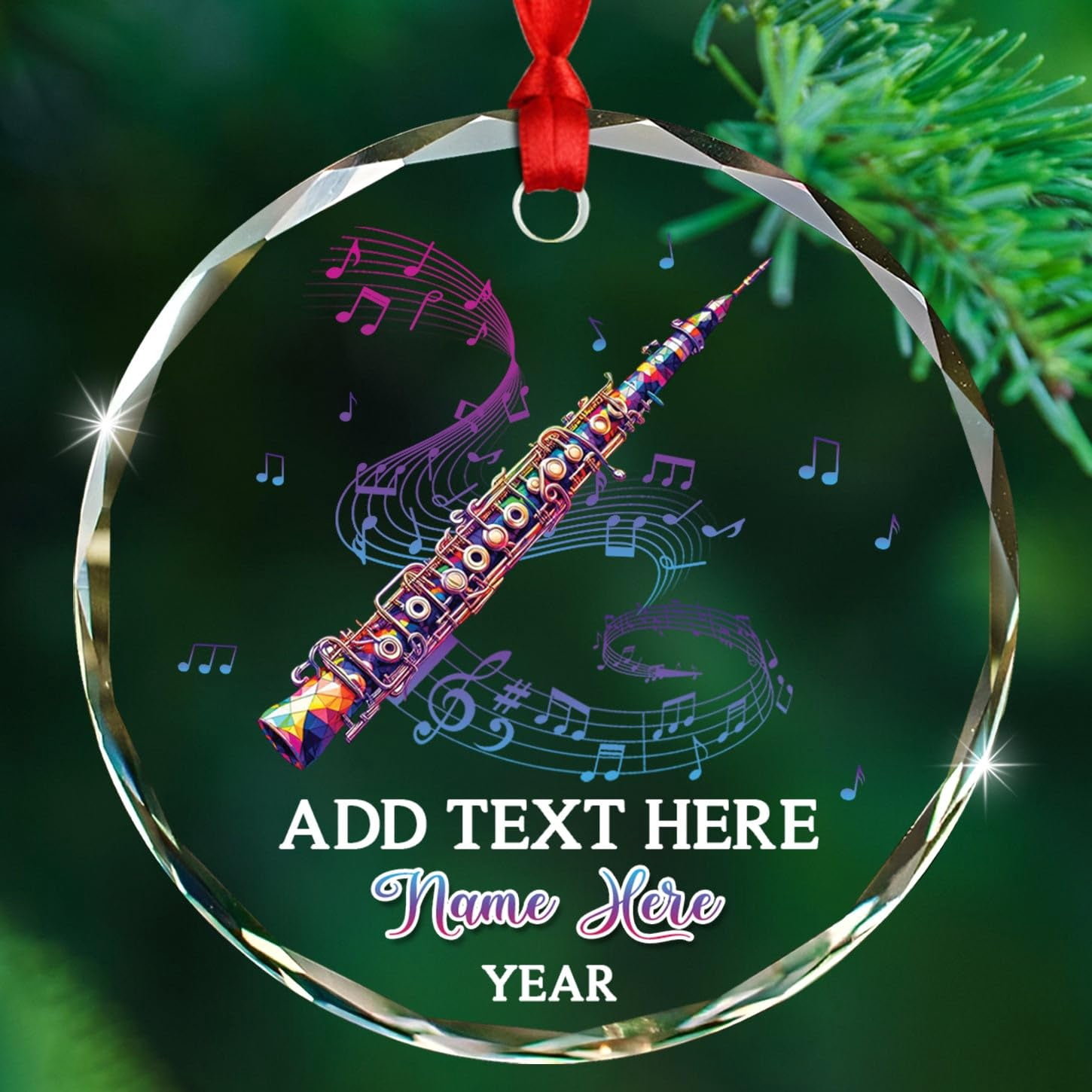 Oboe Glass Christmas Ornament Gift for Music Player Teacher Student ...