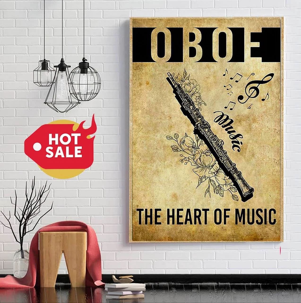 Oboe The Heart Of Music NO FRAMED POSTER Home Decor, Vintage Art Print ...