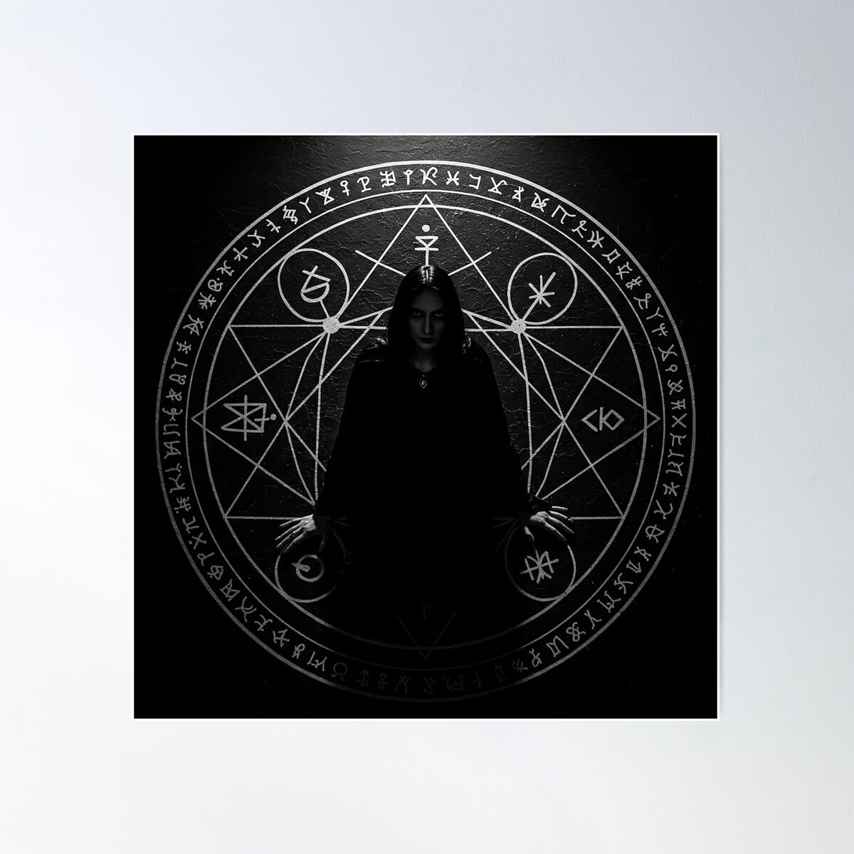 Obscure Witch With Magic Circle Poster Wall Art, Modern Wall Decor For ...