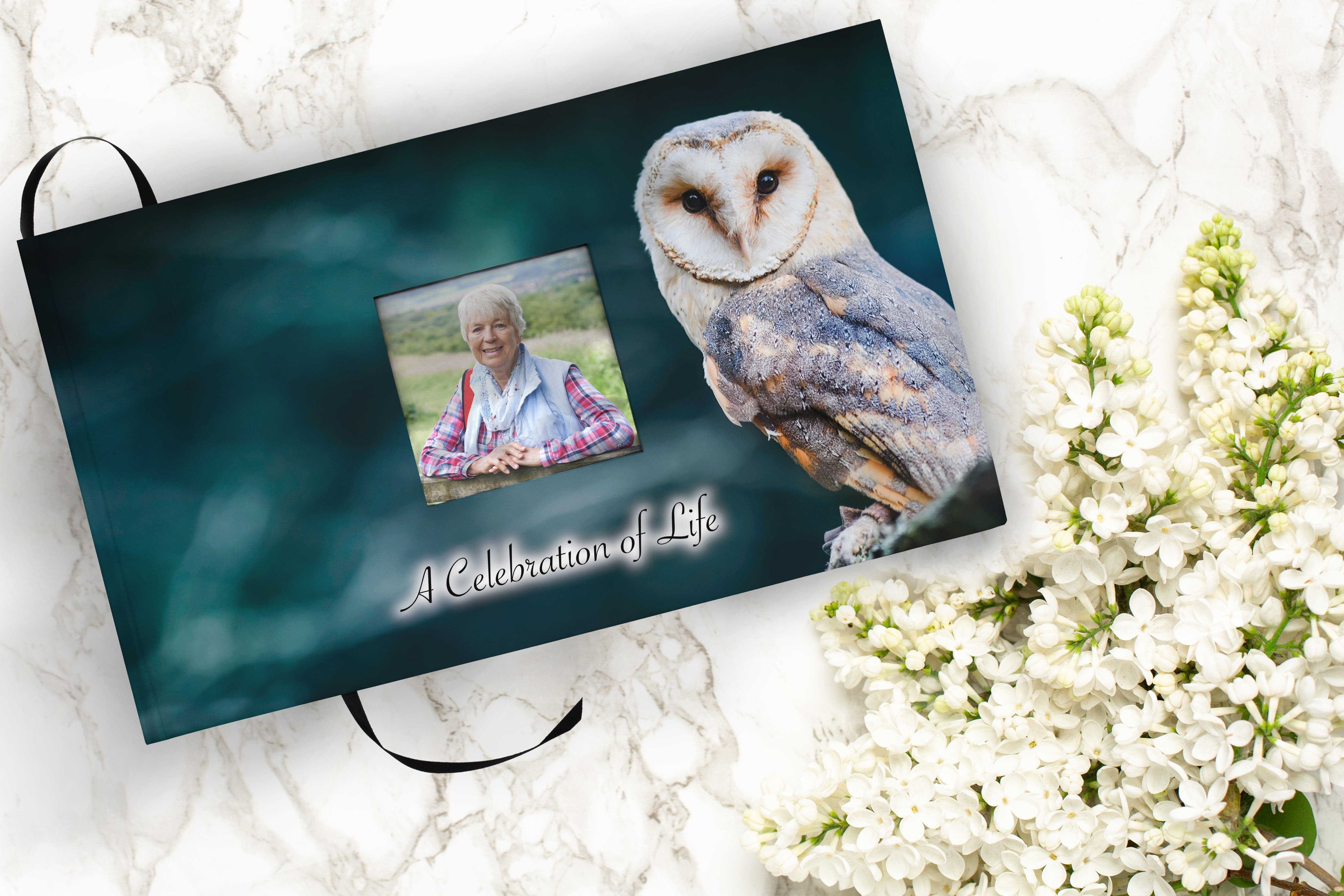 Observing Owl Matching Themed 'Celebration of Life' Guest Book for ...