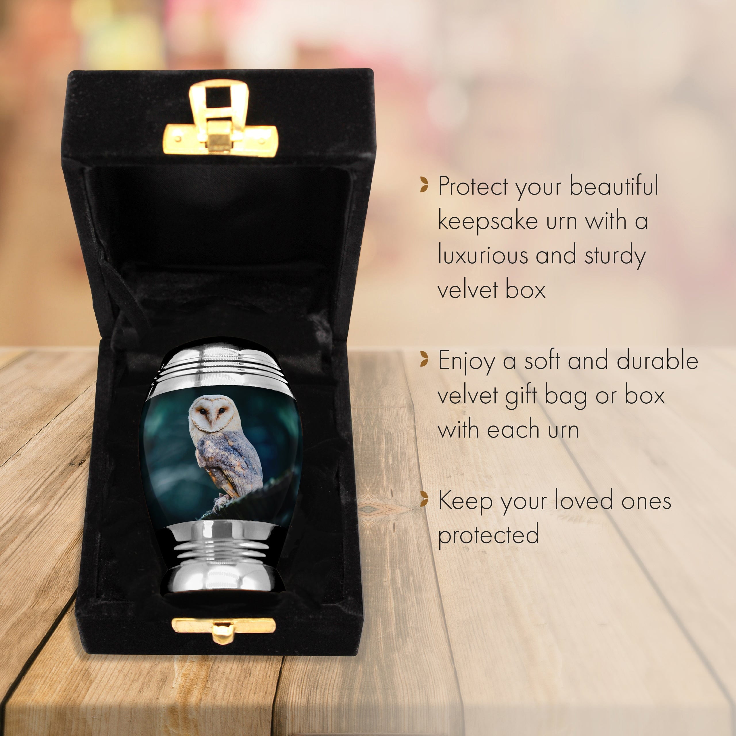 Observing Owl Urns for Cremation Ashes Large Urn XL or Small Keepsake ...