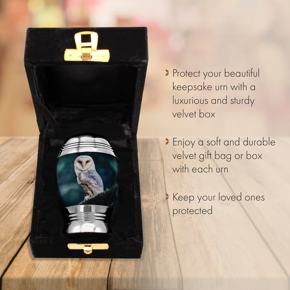Observing Owl Urns for Cremation Ashes Large Urn XL or Small Keepsake ...