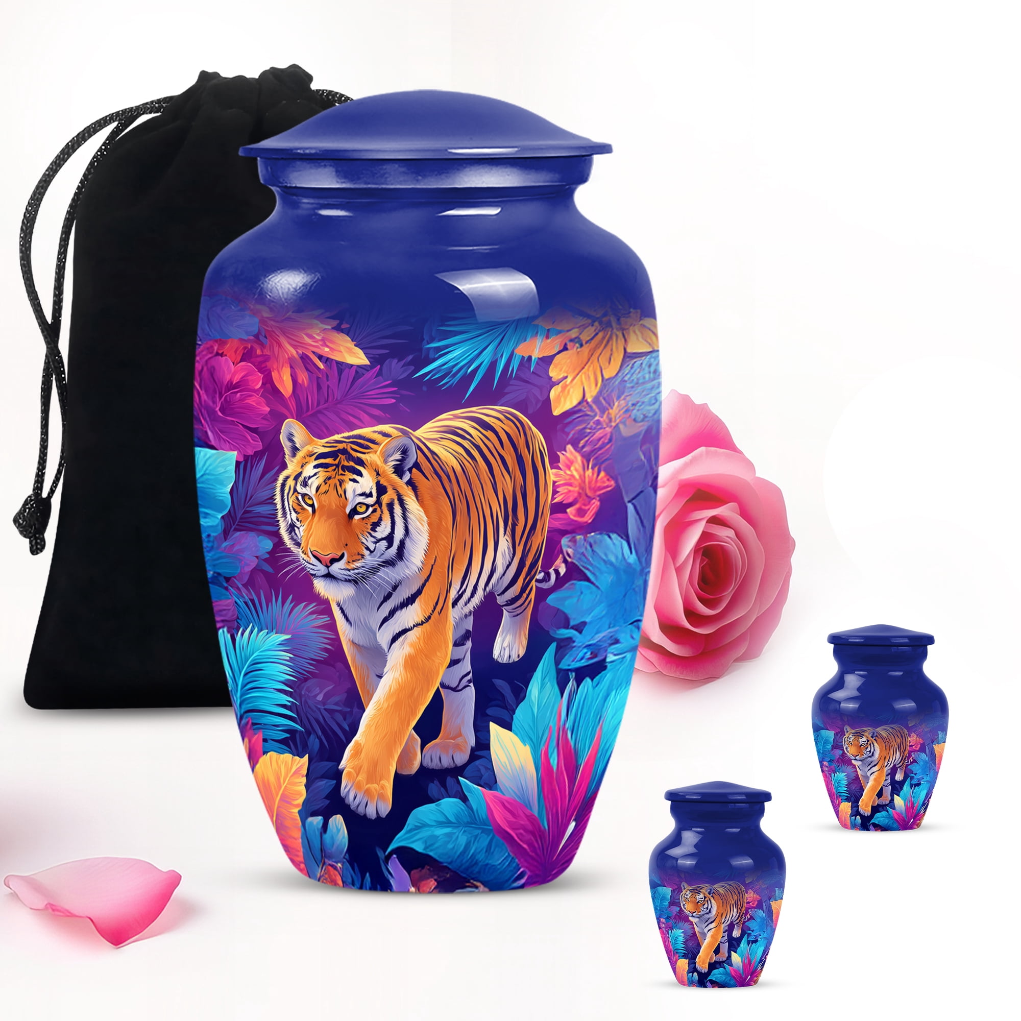 Observing Tiger Burial Small Urns For Human Ashes Adult Mother & Father ...