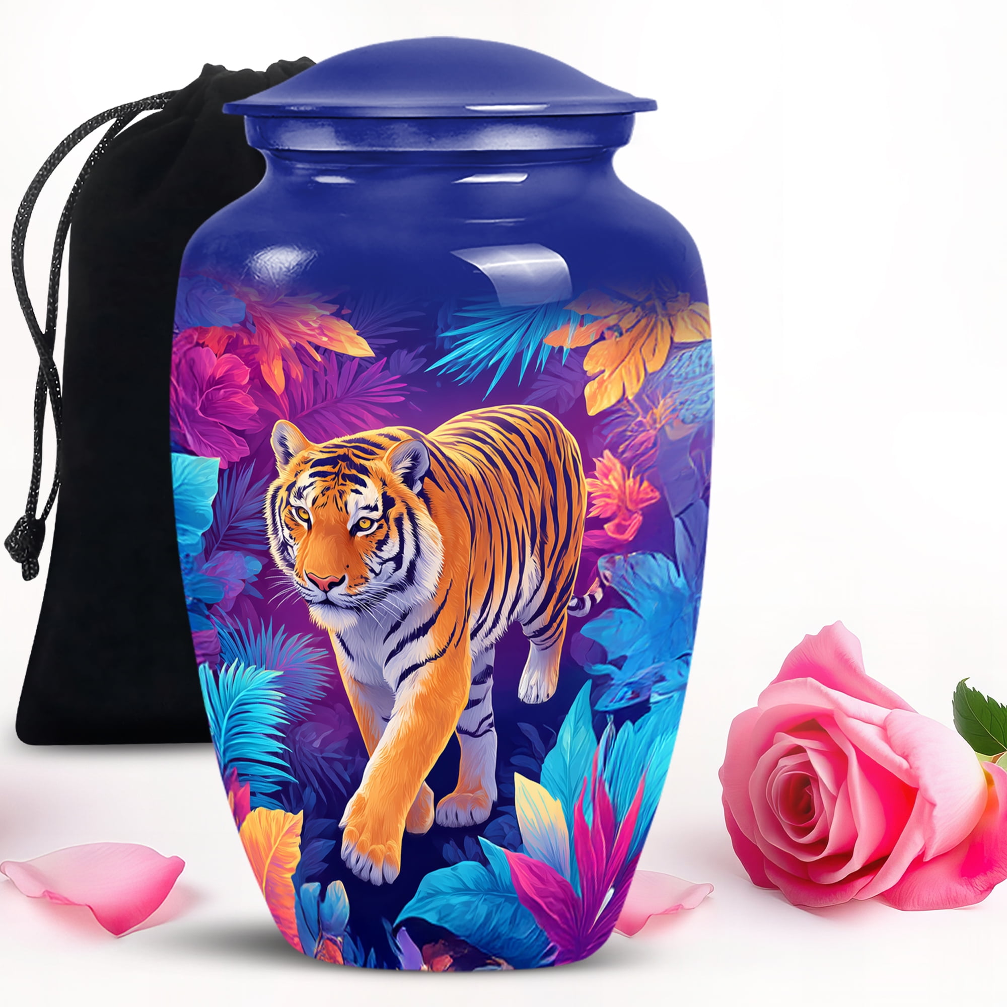 Observing Tiger Urns For Human Ashes Adult Male - Large Funeral Urn For ...